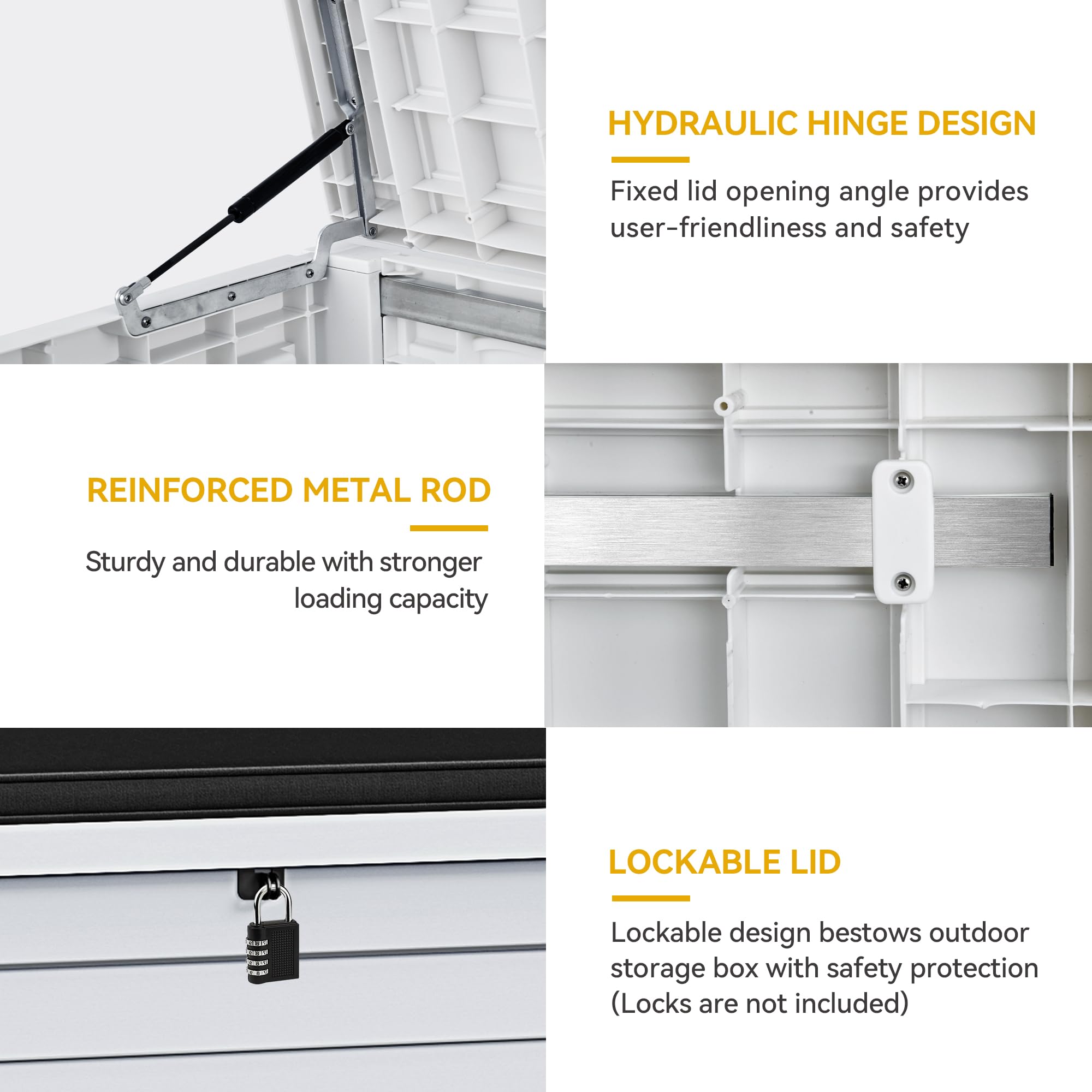 Snapklik.com : DWVO 120 Gallon Outdoor Louver Storage Deck Box w ...