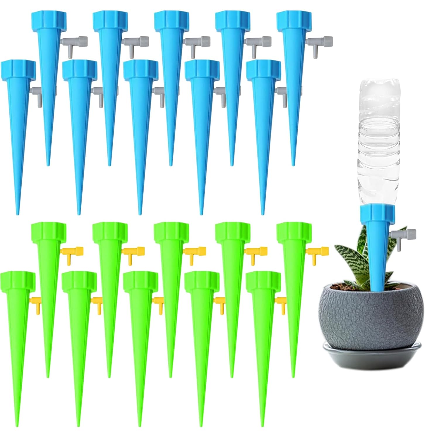 Amazon.com : Cokacot Plant Watering Spikes Adjustable Water Spikes ...
