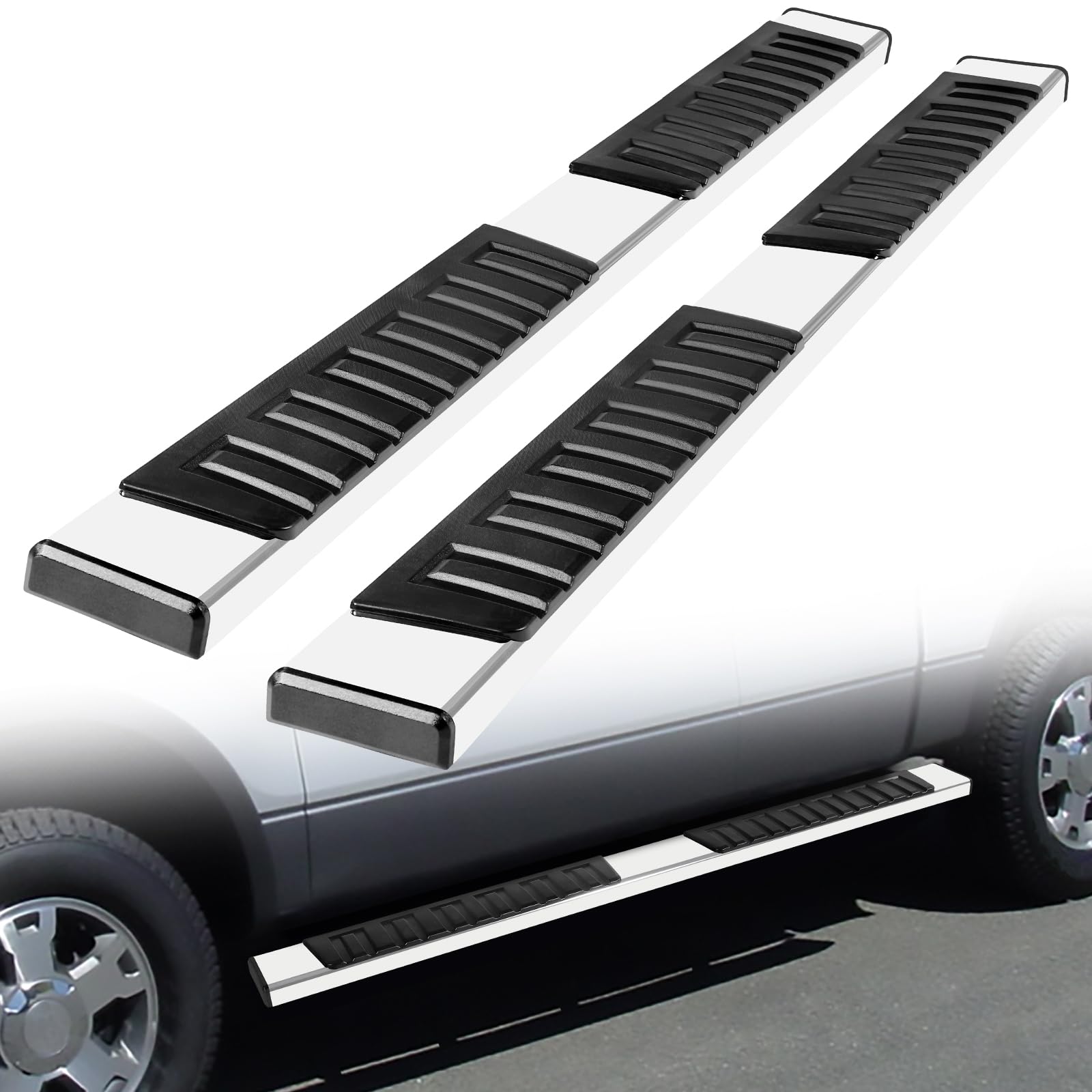 Amazon.com: Running Boards Compatible with Ford F-150 - Side Step Rails ...