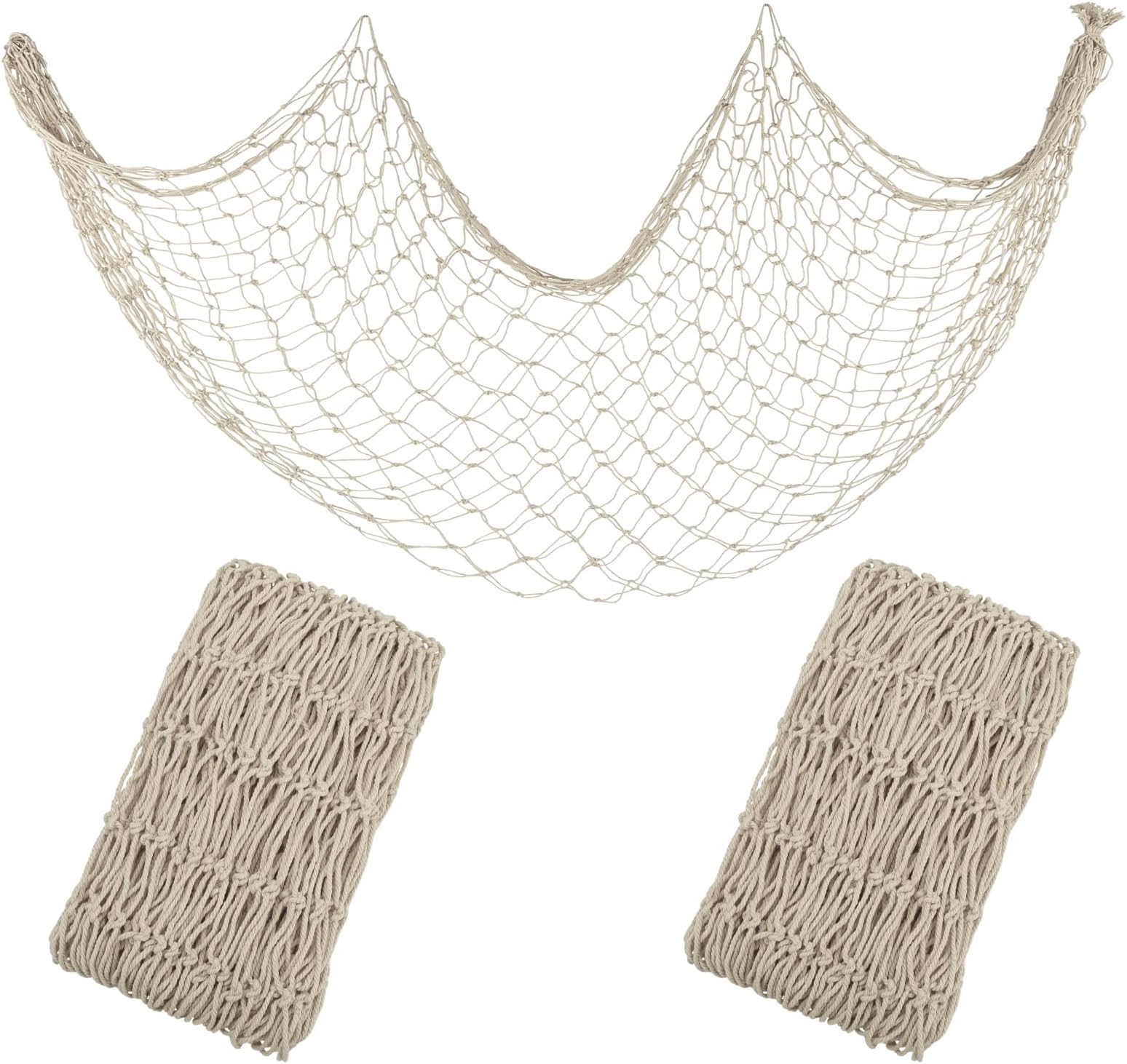 Amazon.com: 16 Pieces Natural Fish Net Decoration 80" x 40", Wall ...