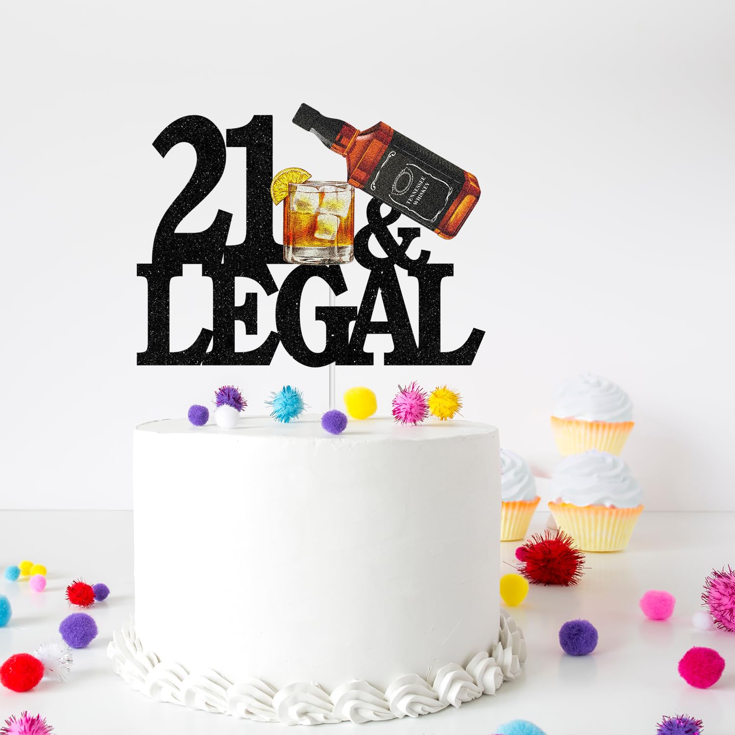 Snapklik.com : 21 & Legal Happy 21st Birthday Cake Topper - Legal Af ...