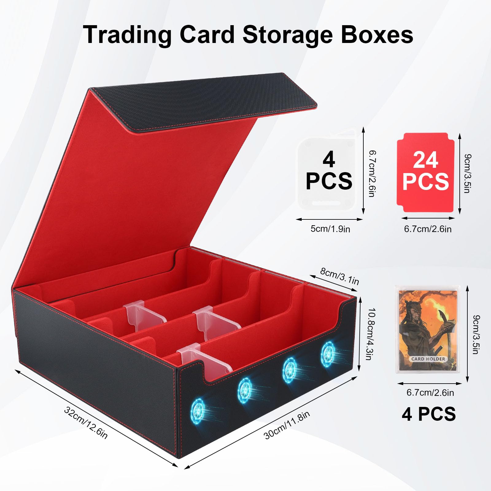 QCXWCJWD Magnetic Trading Card Storage Box for MTG Commander, Card Deck ...