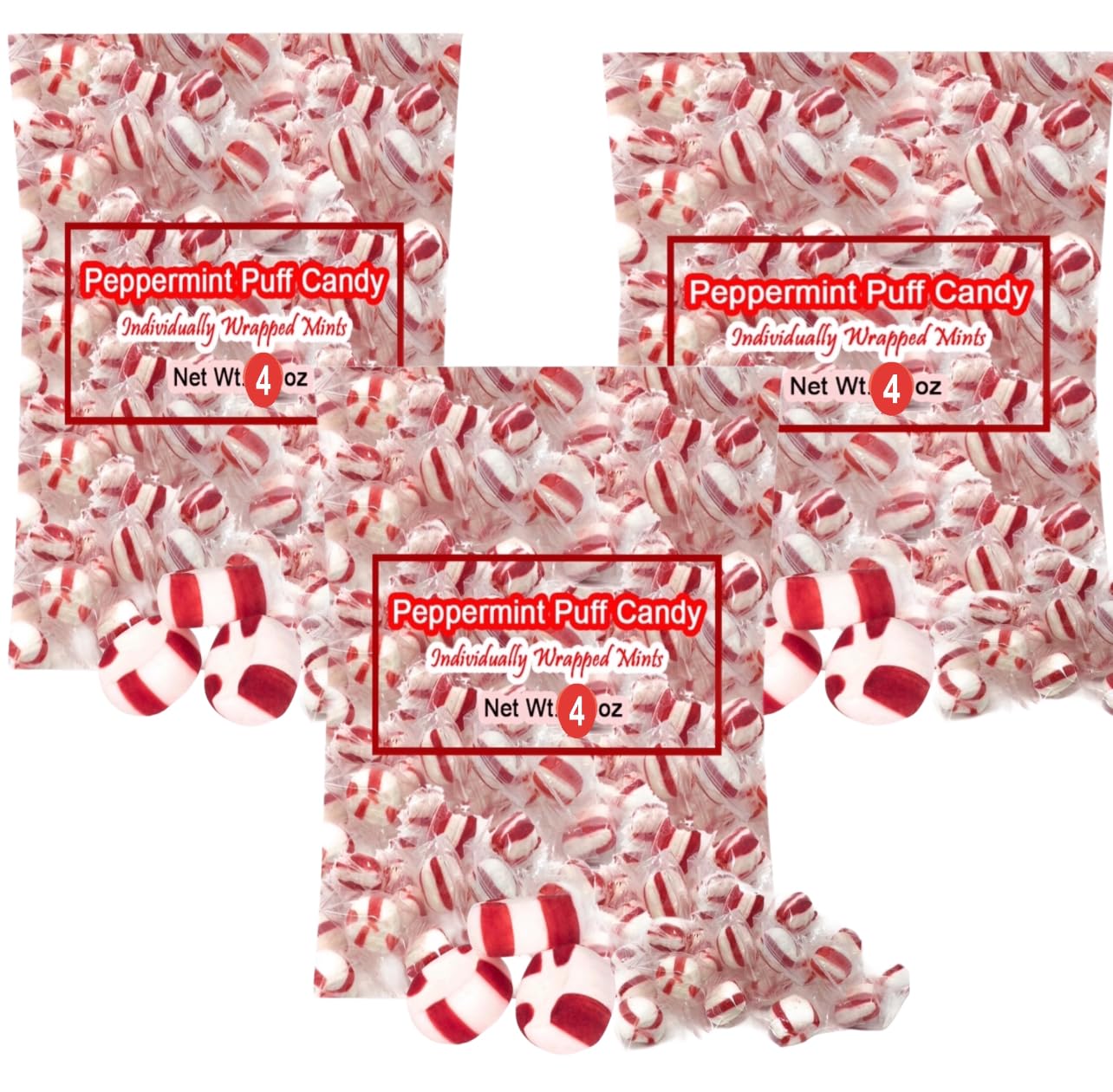 Amazon.com : Soft Peppermint Puffs, Soft Peppermint Candy, Soft Mints ...