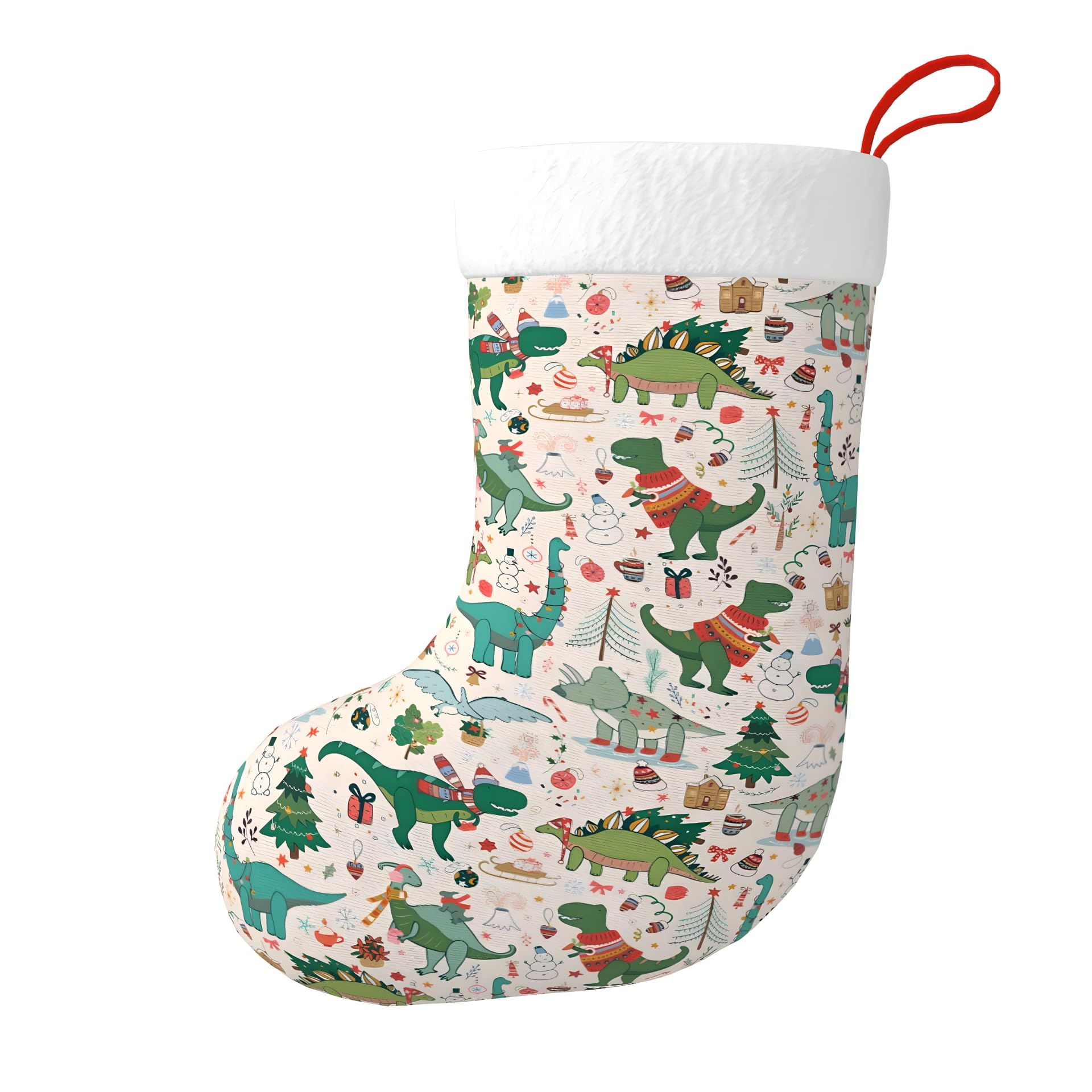 Amazon.com: Dsiflylife Kids Christmas Stocking Cute Dinosaur Christmas ...