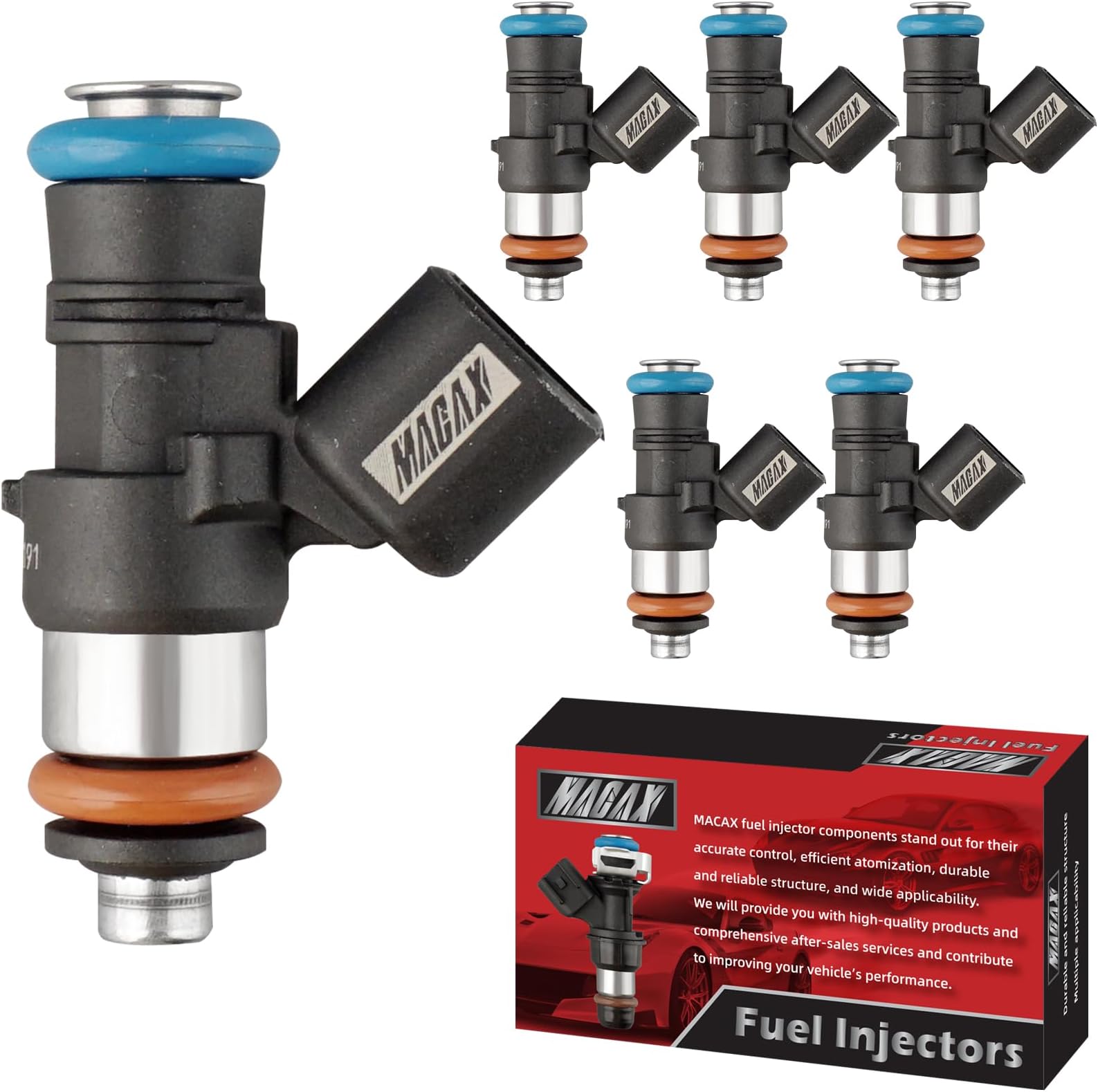 Amazon.com: MACAX Set of 6 Fuel Injectors 0280158191 Replacement ...