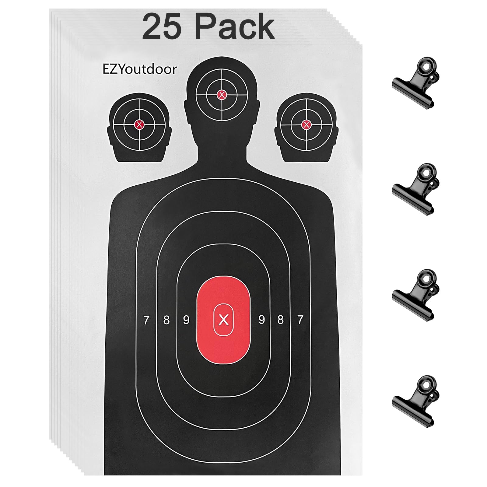 Snapklik.com : Paper Shooting Targets For Gun Range, Multiple Aiming ...