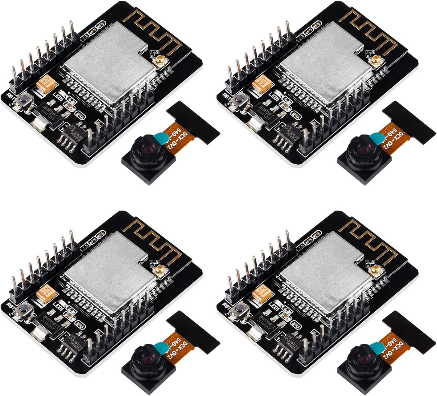 Amazon.com: 4Pcs ESP32-CAM WiFi Module ESP32 Serial to WiFi ESP32 CAM ...