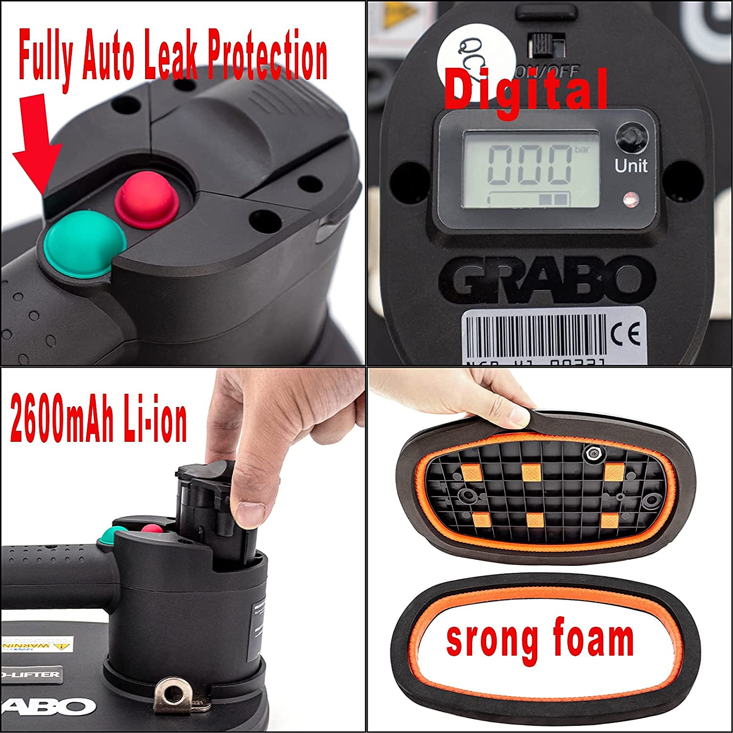 GRABO PRO-LIFTER 20. Max lifting load 375lbs (170kg). Lifts: Stone ...