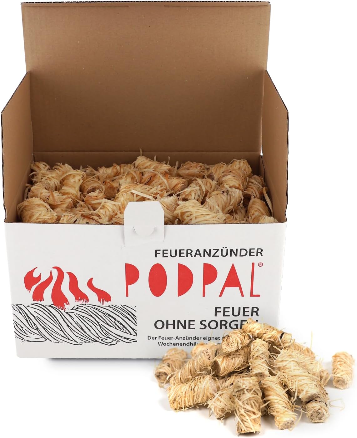 Blumixx Lot de 10 kg d'allume-feu en laine de bois - Environ 1 000 ...