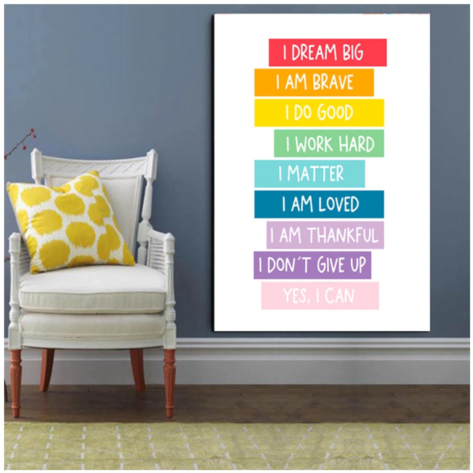 Gift Idea Positive Affirmations Posters And Cards For Kids: Watercolor ...