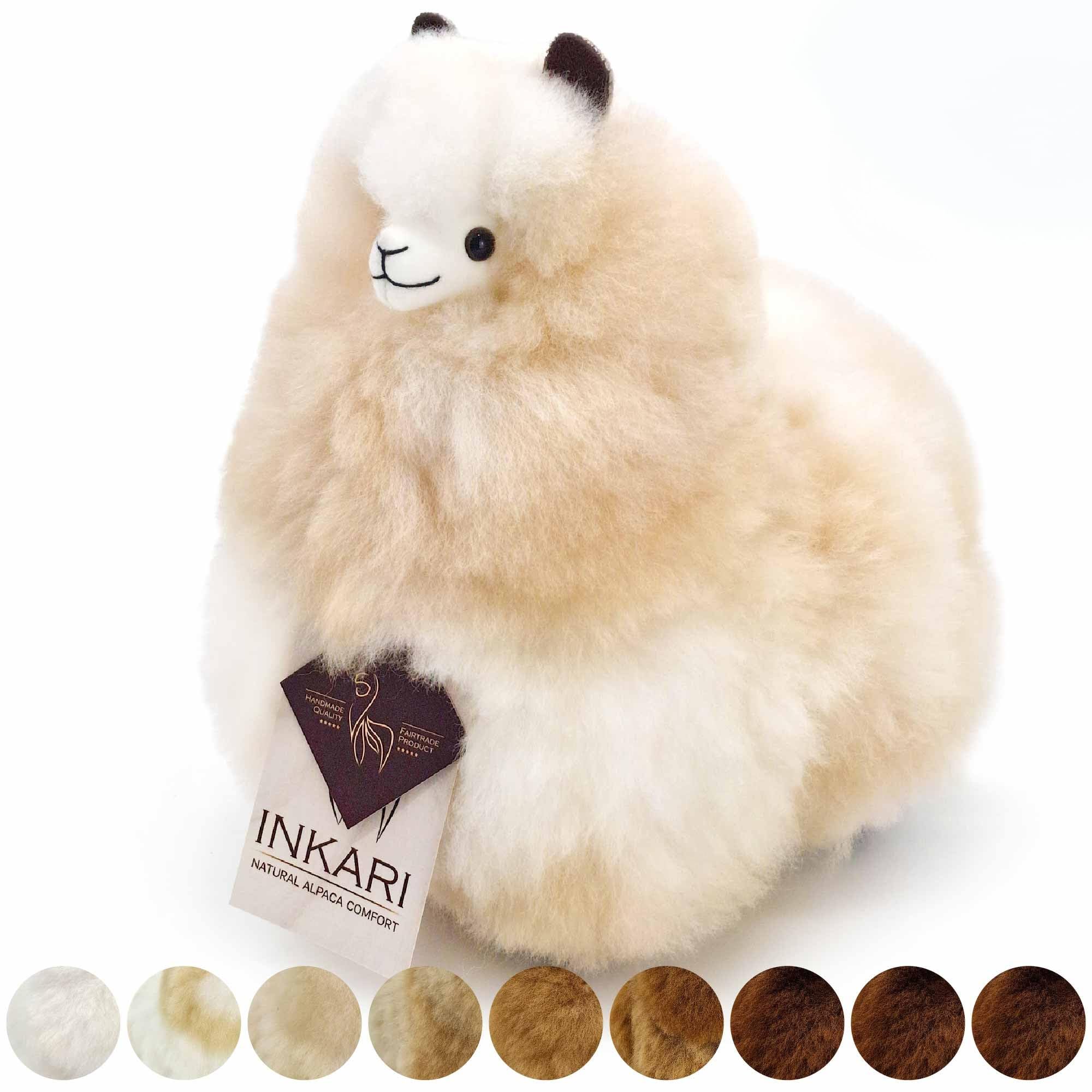 INKARI Alpaca Stuffed Animal Made from Natural and Soft Alpaca Wool ...
