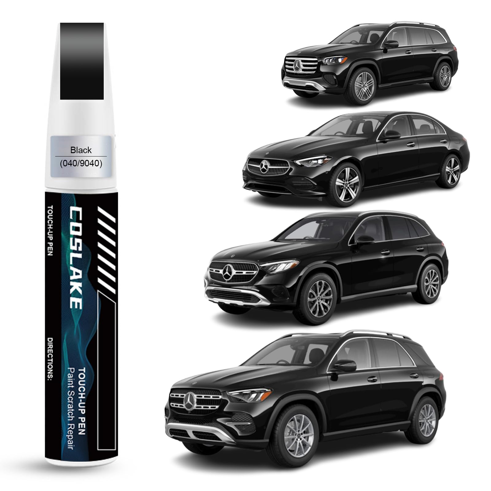 Amazon.com: COSLAKE Car Touch Up Paint(Black(040/9040)) for Mercedes ...