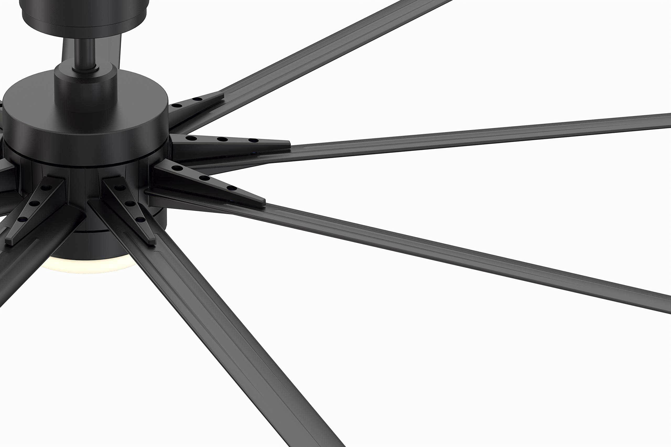 Fanimation FPD8159BLW Odyn Ceiling Fan with LED Light Kit, 84", Black