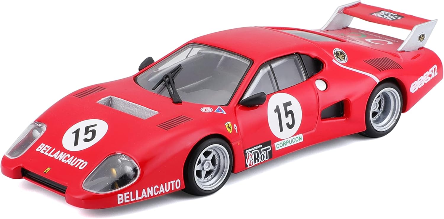 Bburago - Ferrari Racing 512 BB II Serie 1981 édition Collection - Voiture de Course Miniature à ...
