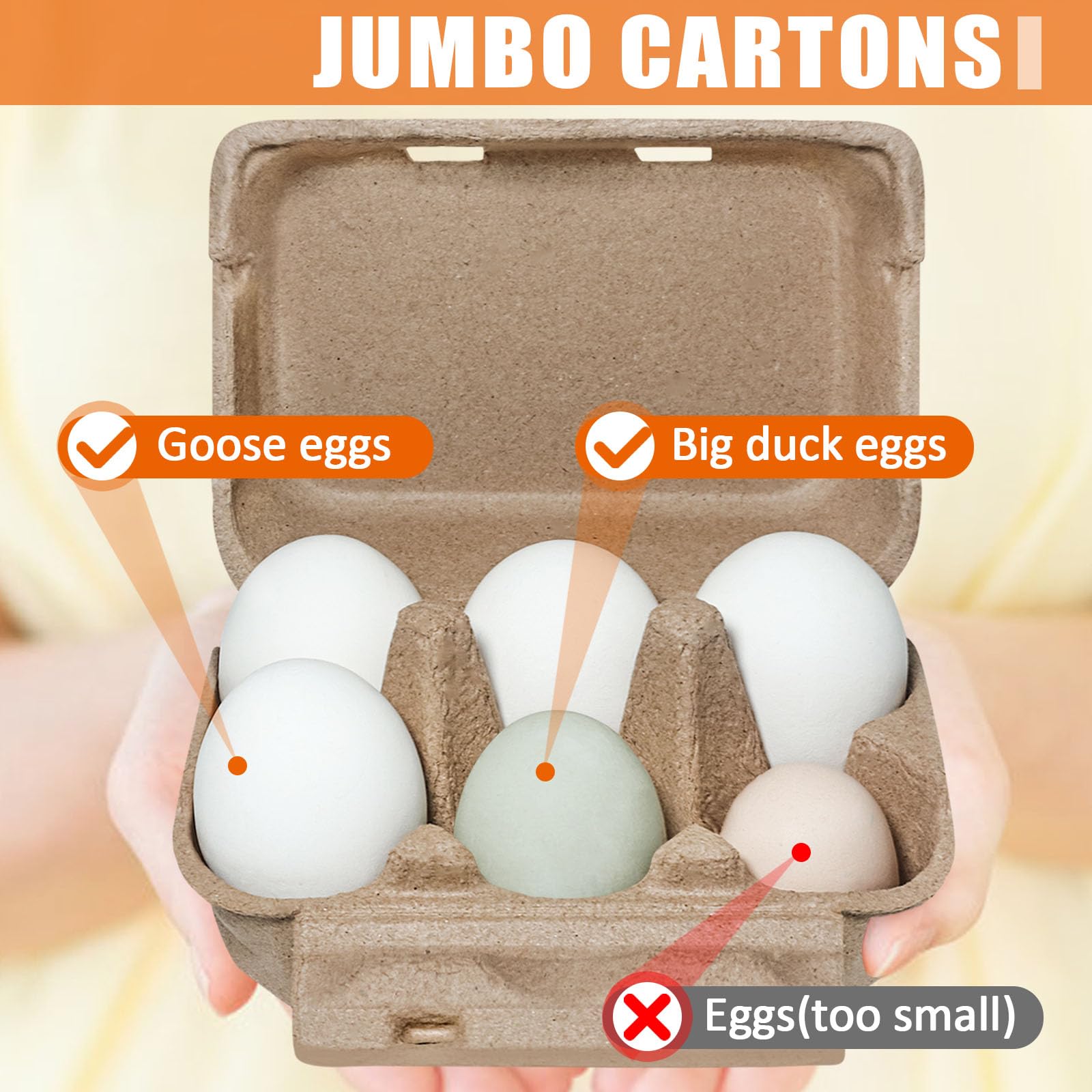 Snapklik.com : Tutata Goose Egg Cartons, 15 Pack, Half Dozen Jumbo ...