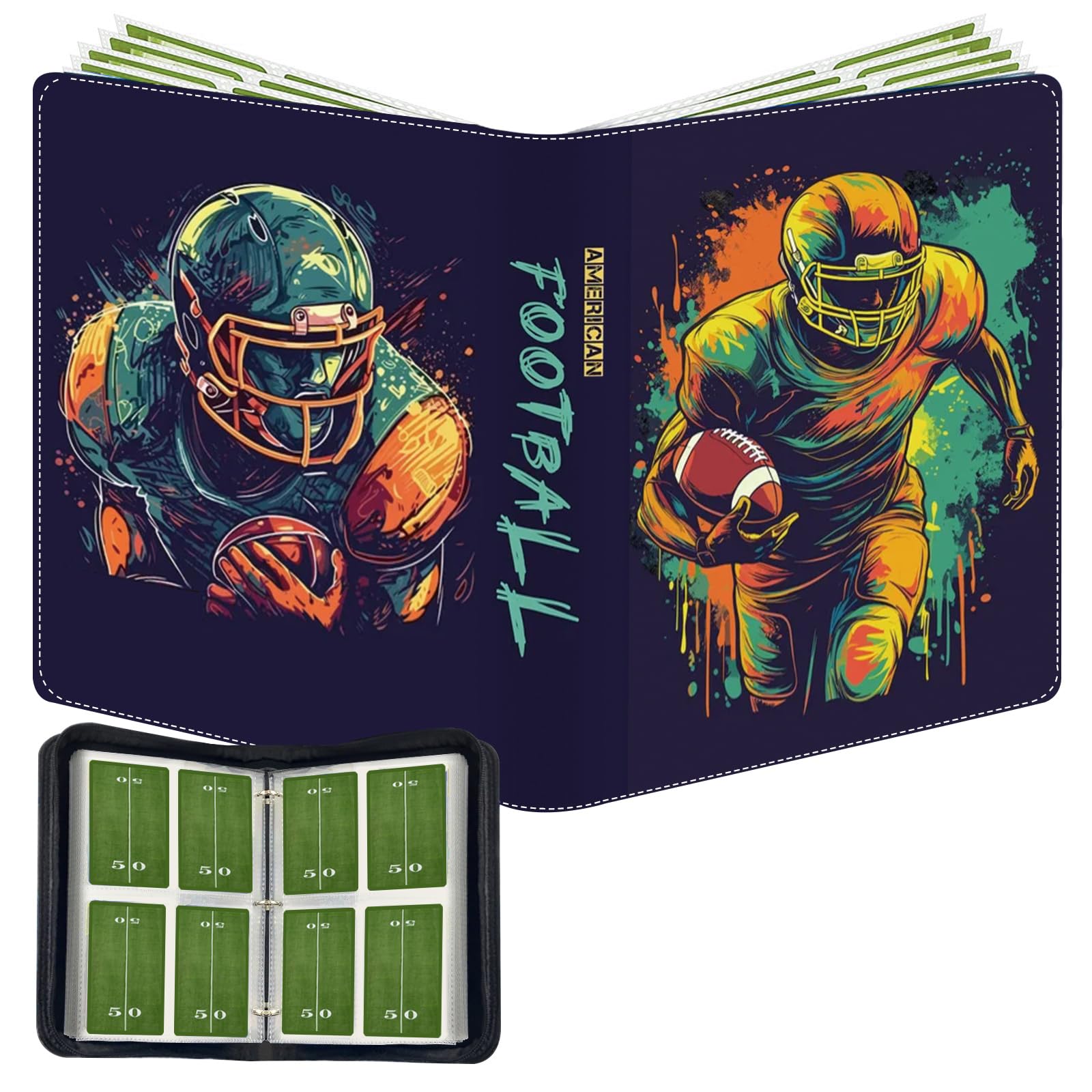 Snapklik.com : Football Card Binder,4-Pocket Cards Holder,Trading Card ...