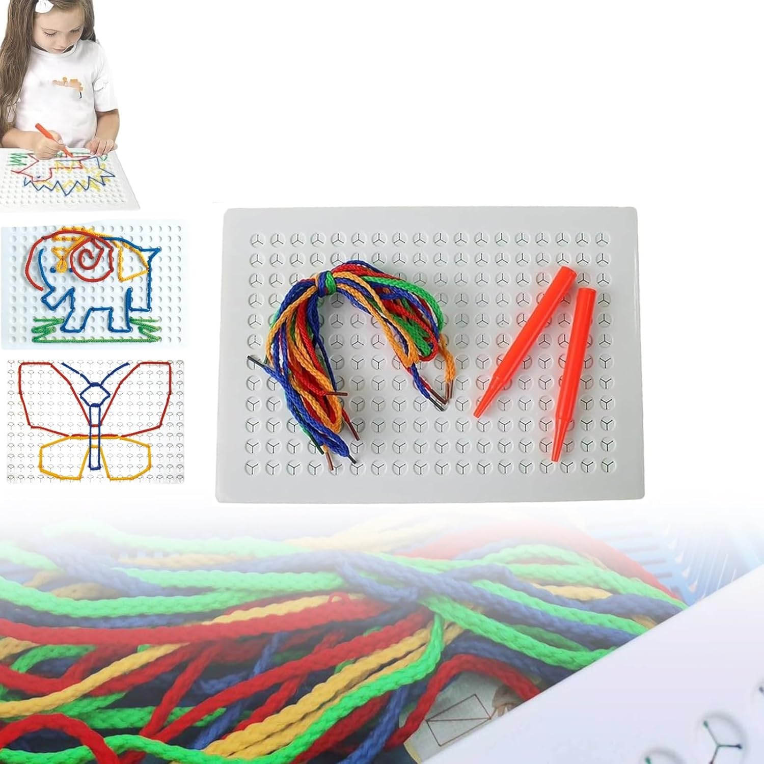 Amazon.com: Ortsma Thread Board, Stitch Board for Kids, Stitchboard ...