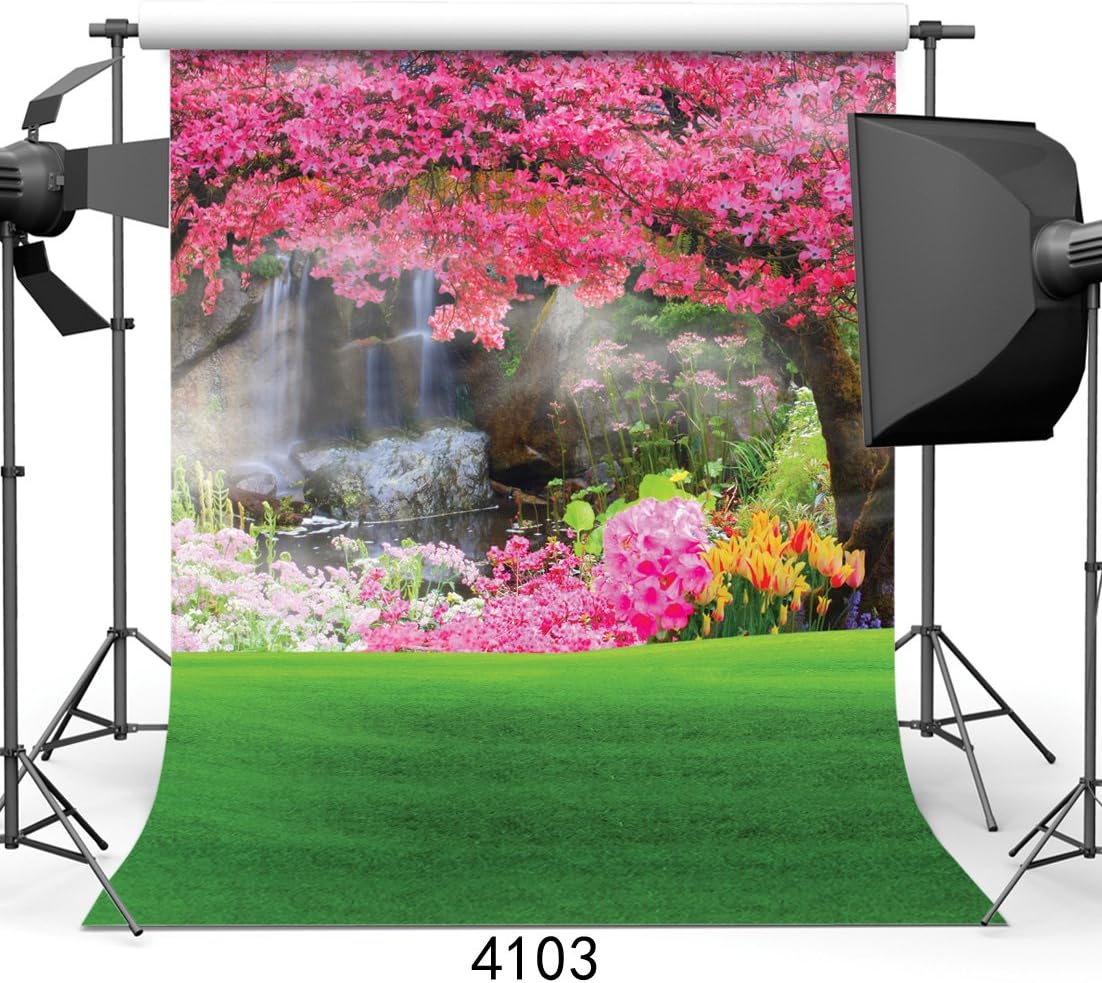 Amazon.com : SJOLOON 6x9FT Spring Backdrop Scenery Pictorial Cloth ...