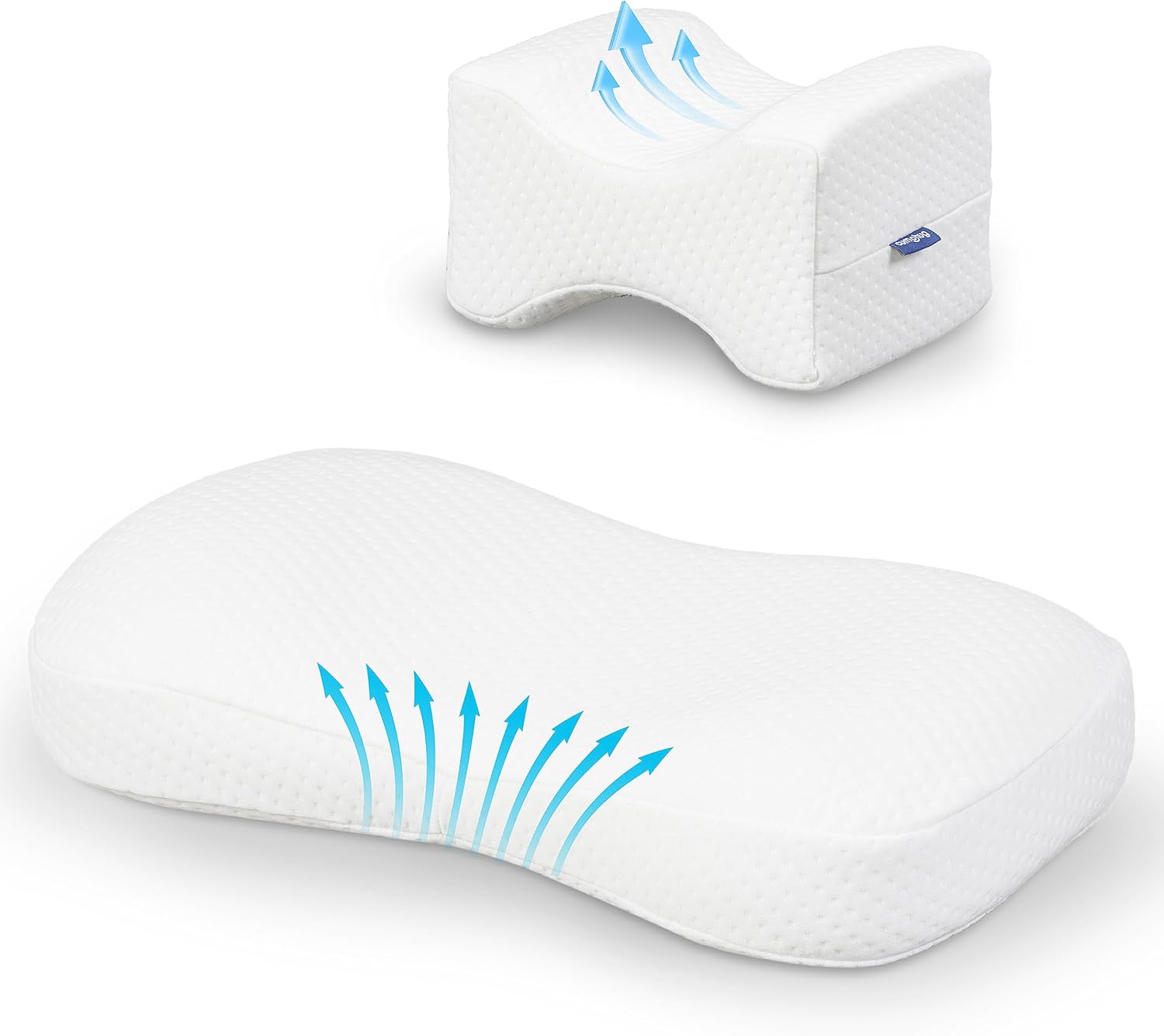 Amazon.com: CUMOHUG Deep Sleep Pillow and Knee Pillow Set,Memory Foam ...