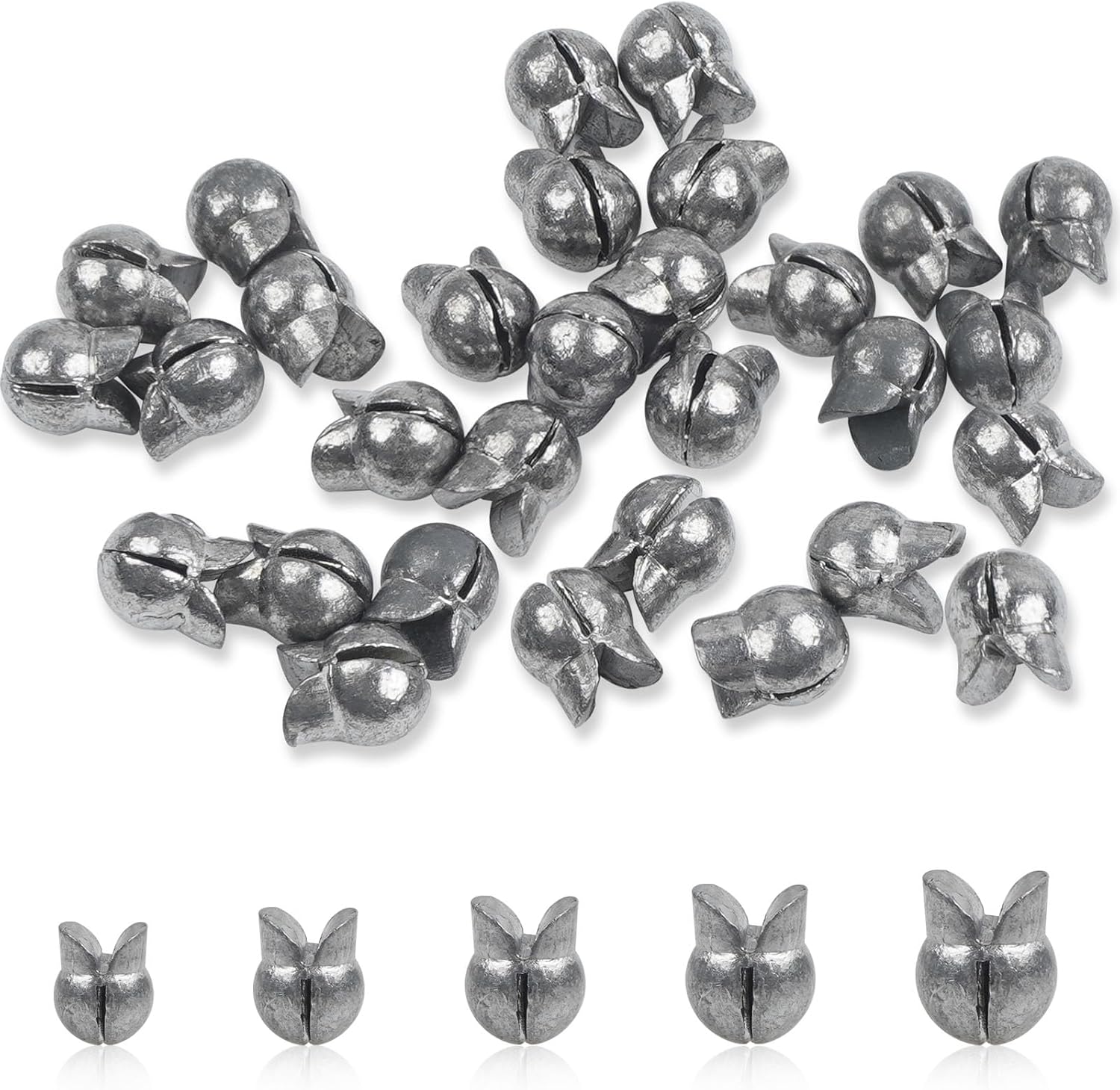Amazon.com : Fishing Weights 100pcs Lead Split Shot Fishing Sinkers Clip on Removable Fishing ...