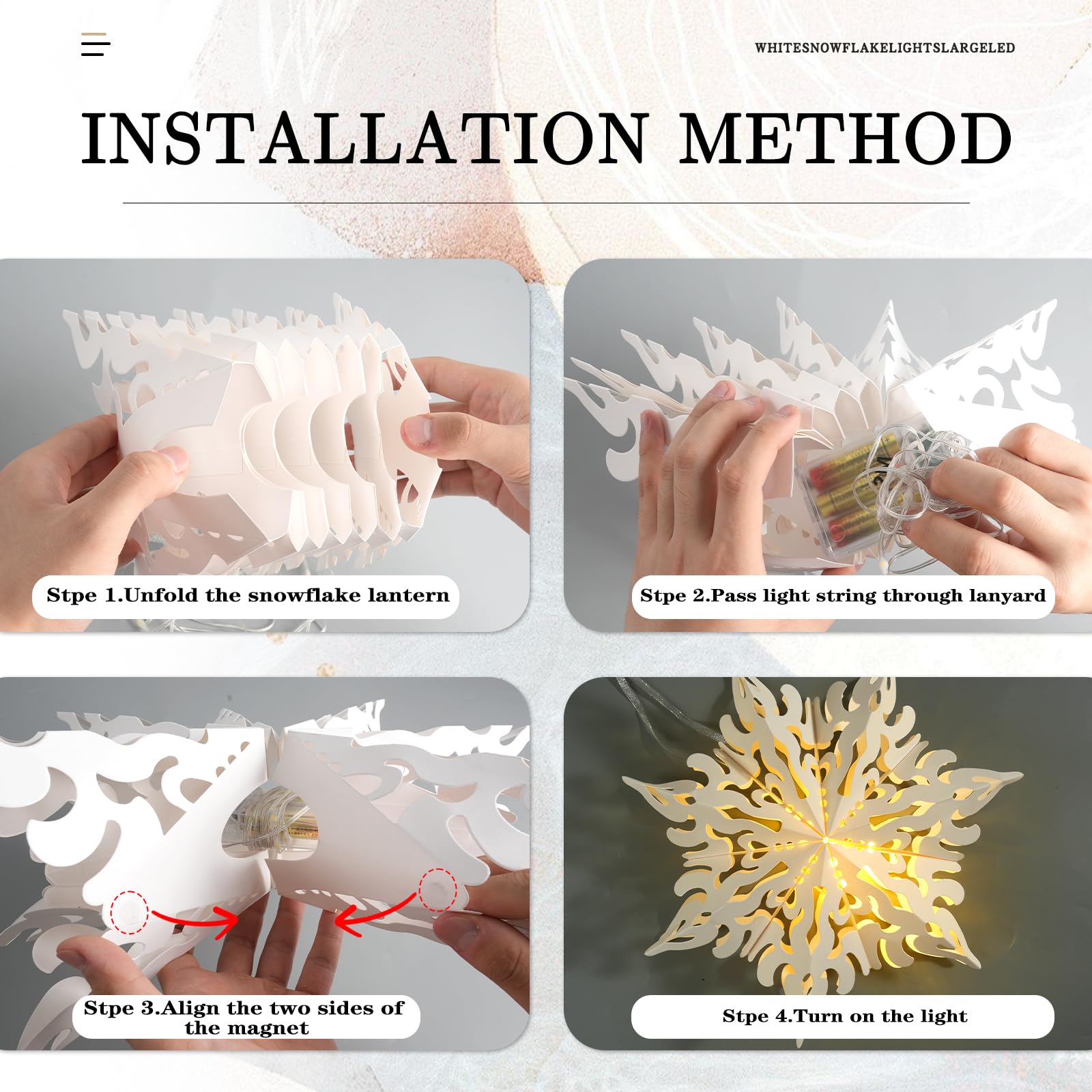 Christmas Paper Snowflake Lanterns