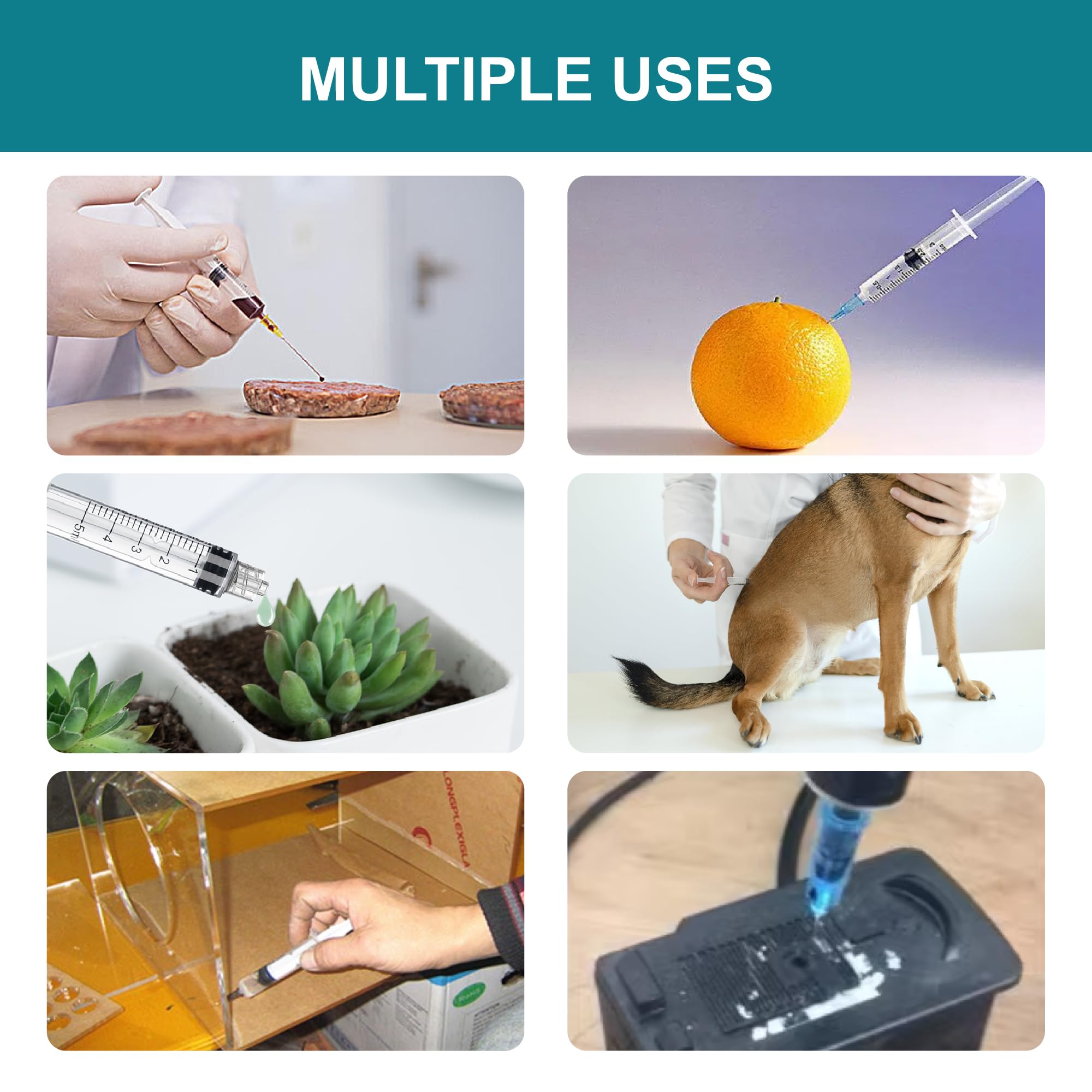 Snapklik.com : 30 Pack Luer Lock 3ml Syringe Without Needle Plastic ...