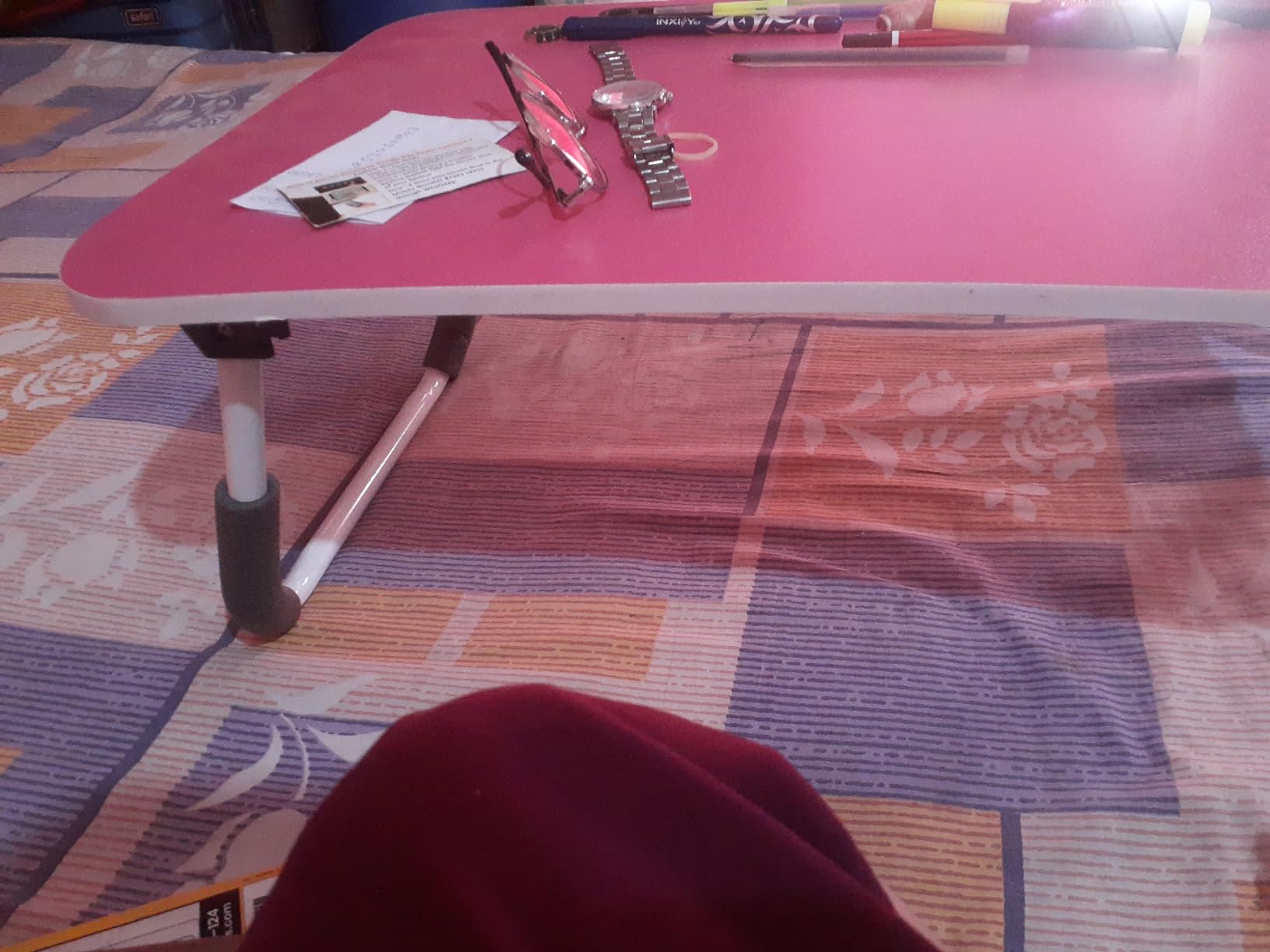 LAXMI® Multipurpose Foldable Laptop Table with Cup Holder | Mac Holder ...