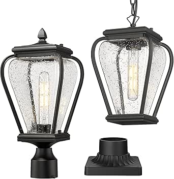 Outdoor Light Sets, Set of 2 Matching Bundle, Large Outdoor Pendant ...