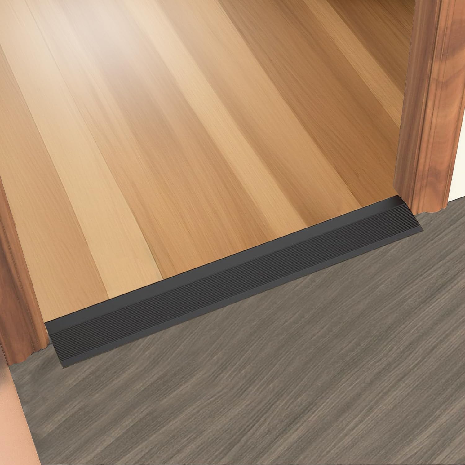 4 inch Floor Transition Strip, 36" Threshold Ramp, Aluminum Exterior ...