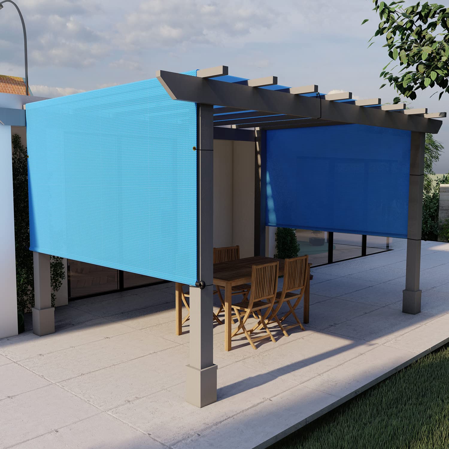 Amazon.com: E&K Sunrise 8'Wx16'L Outdoor Shade Canopy Cover with ...