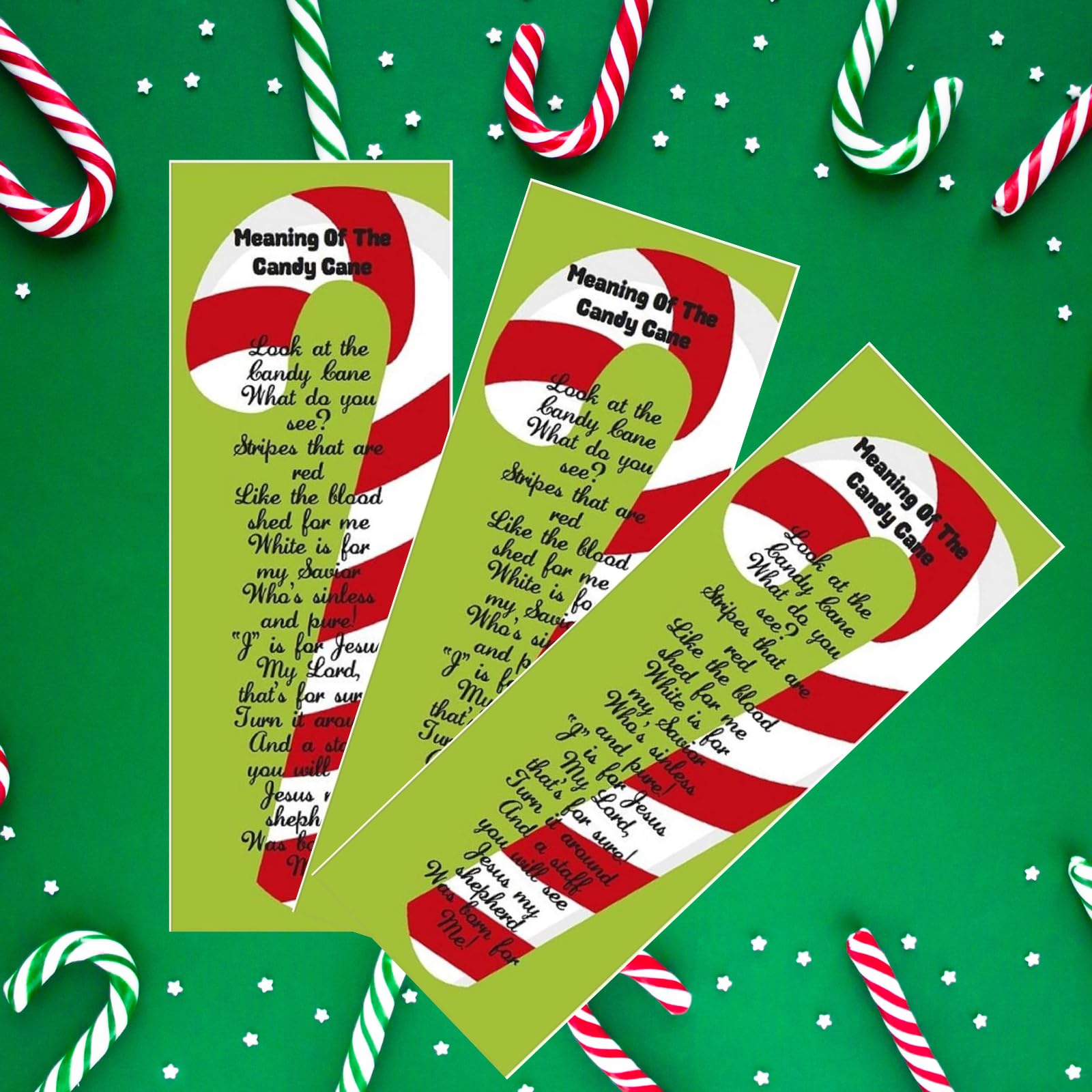 Stocking Stuffers Legend Of The Candy Cane Christmas Bookmarks - 100 ...