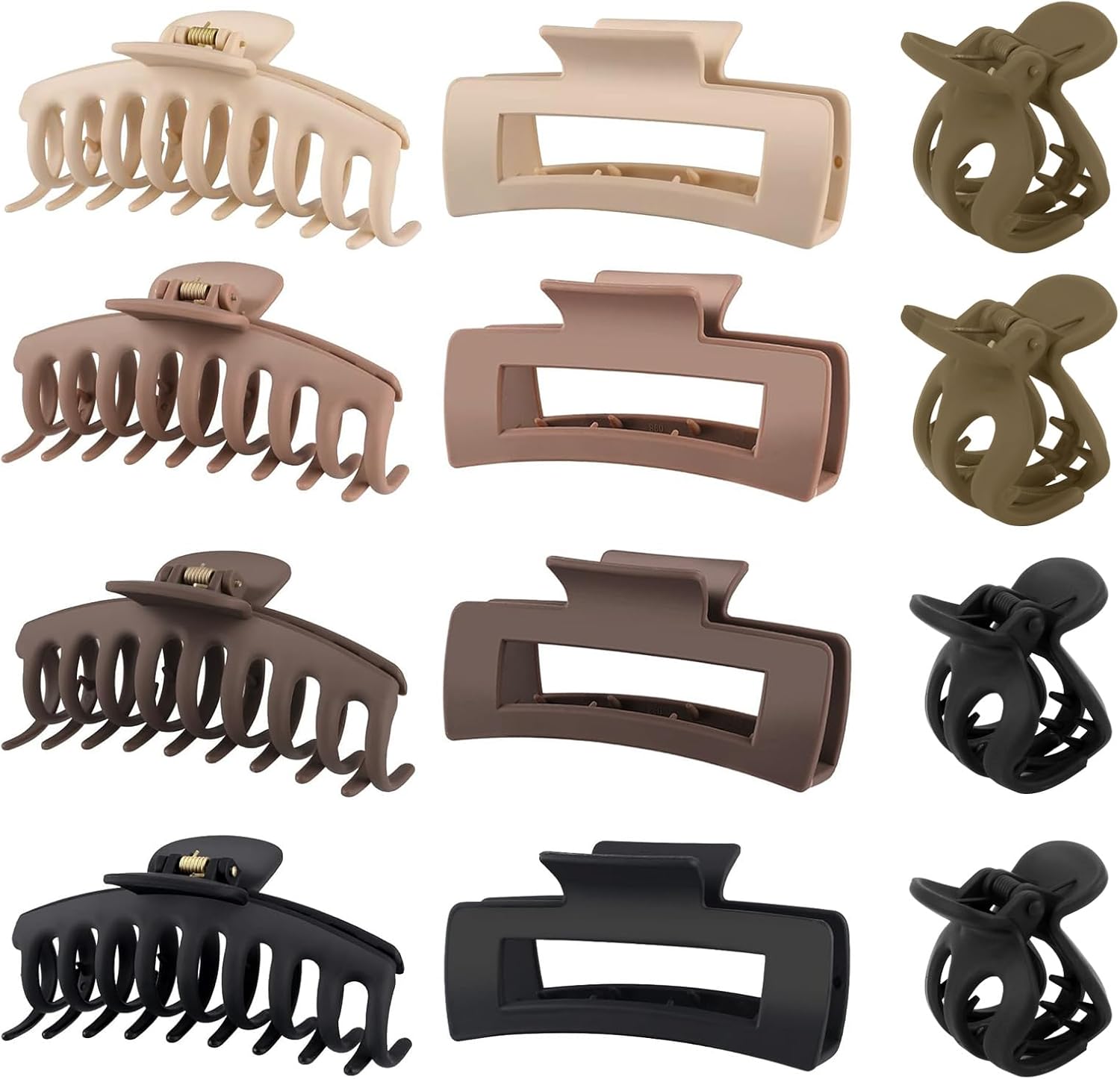Pinzas Para Cabello de 12 Piezas, Incluyendo 8 Grandes de 4 Pequeños ...