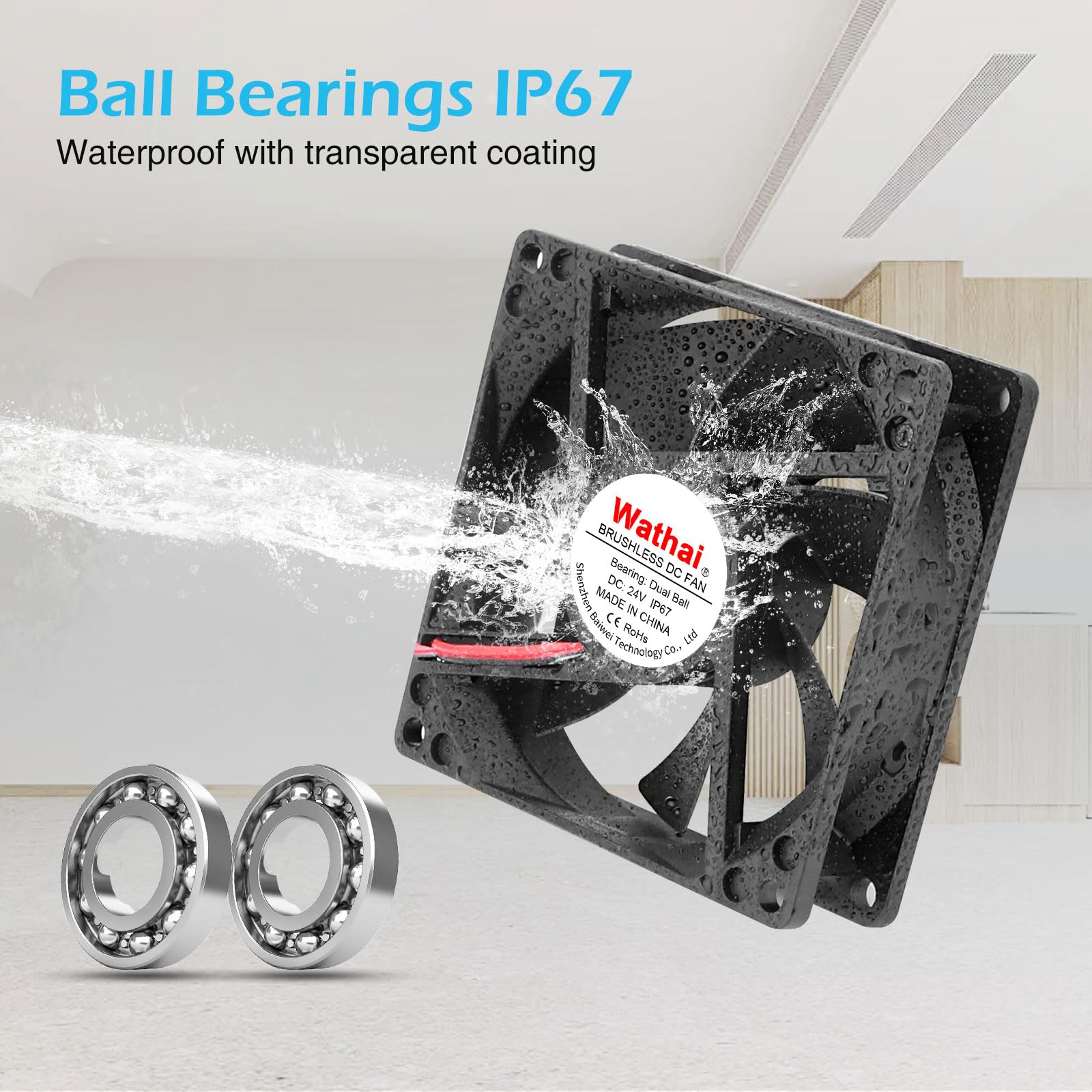 Snapklik.com : 2 Pack Wathai IP67 Waterproof 24V DC 120mm X 25mm ...