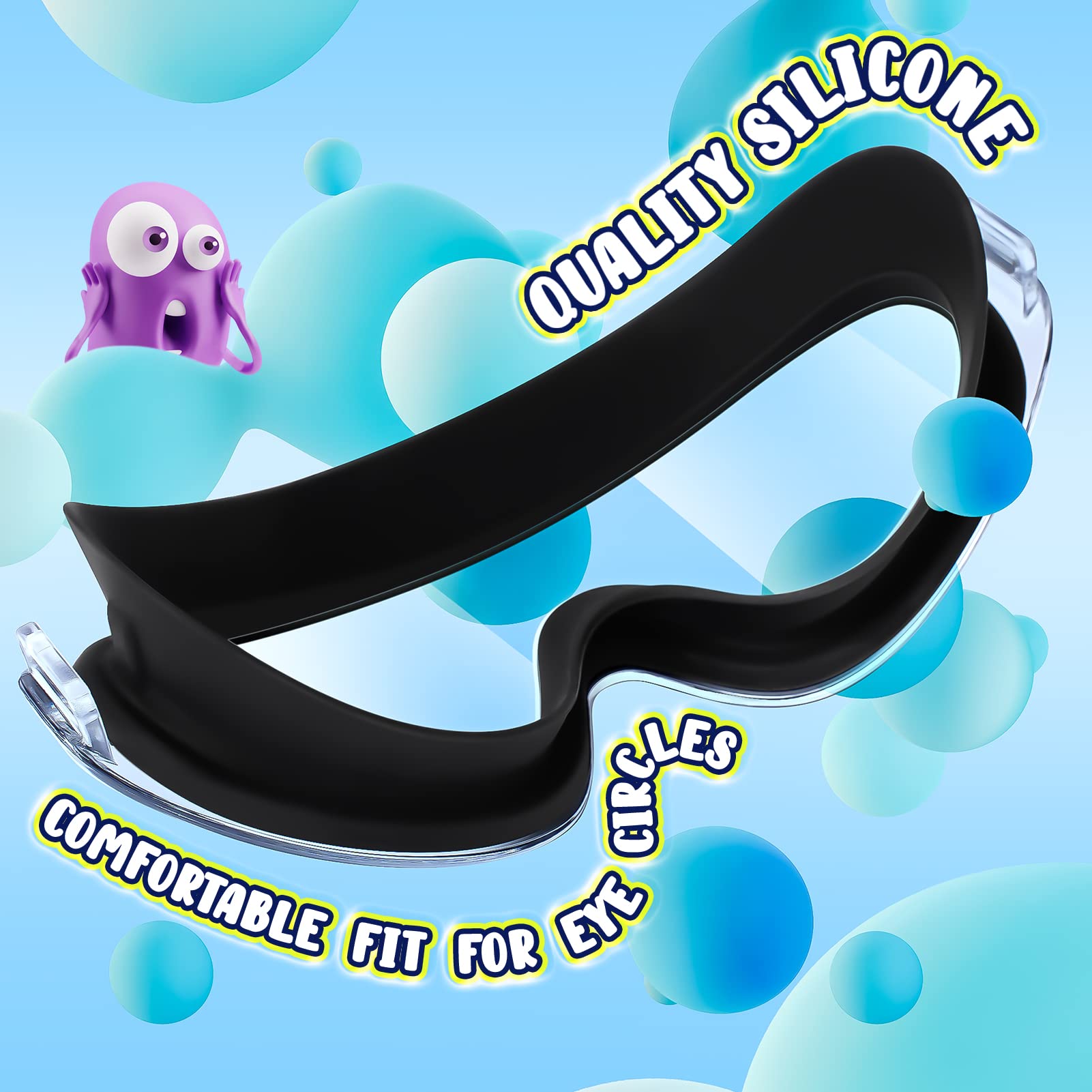 Snapklik.com : Kids Swim Goggles, 2-Pack Frameless Swimming Goggles For ...