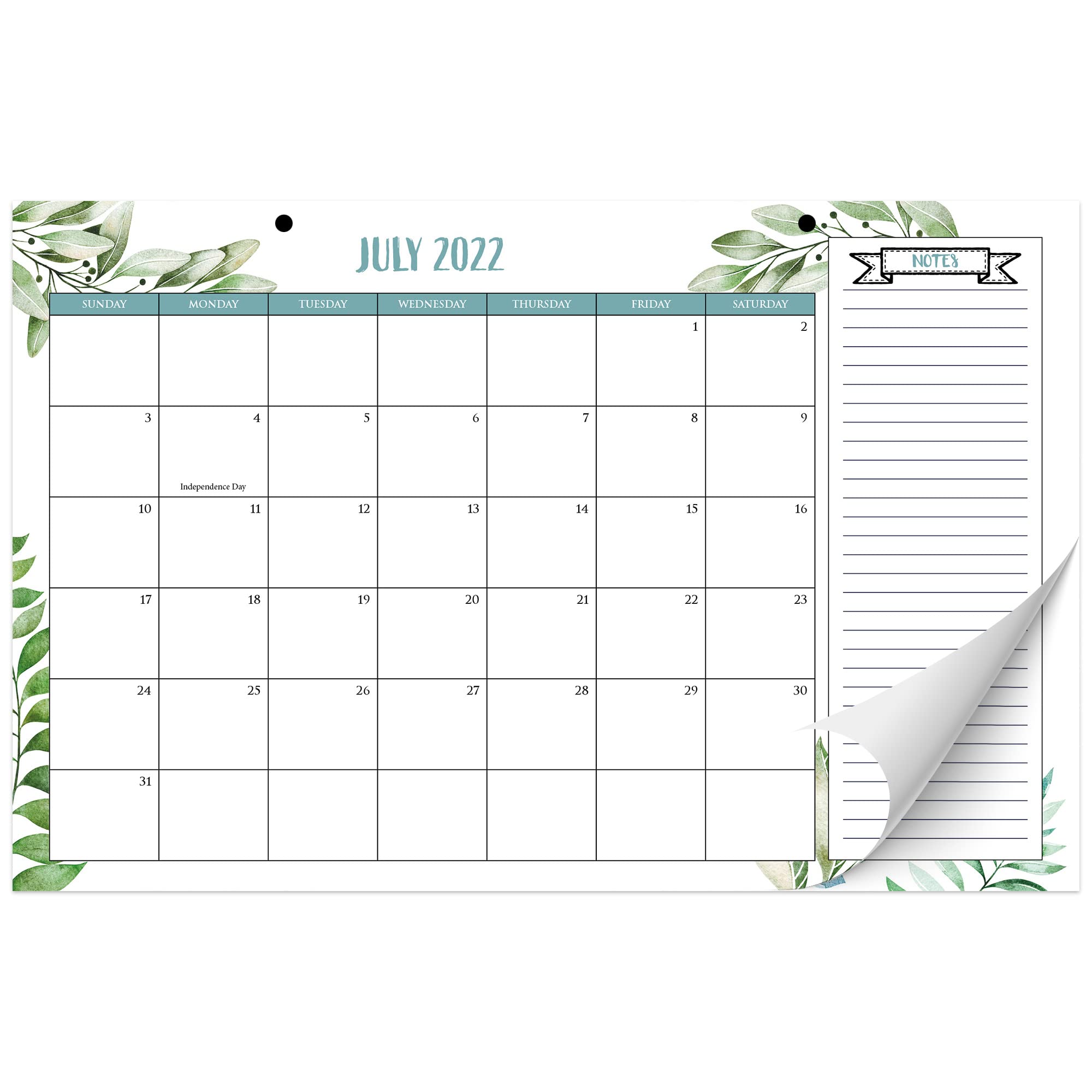 Buy Aesthetic Greenery Desk Calendar - Runs From June 2022 until ...