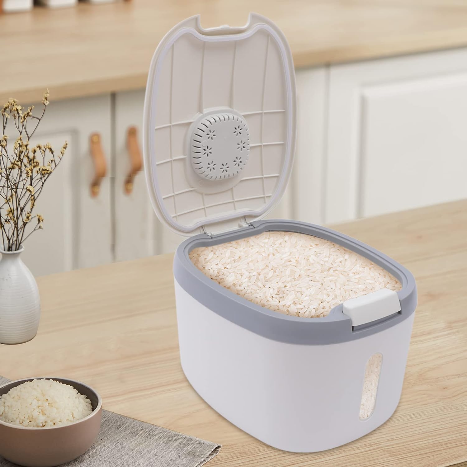 Amazon.com: DOONARCES 22lbs Large Rice Storage Bin Airtight Flour ...