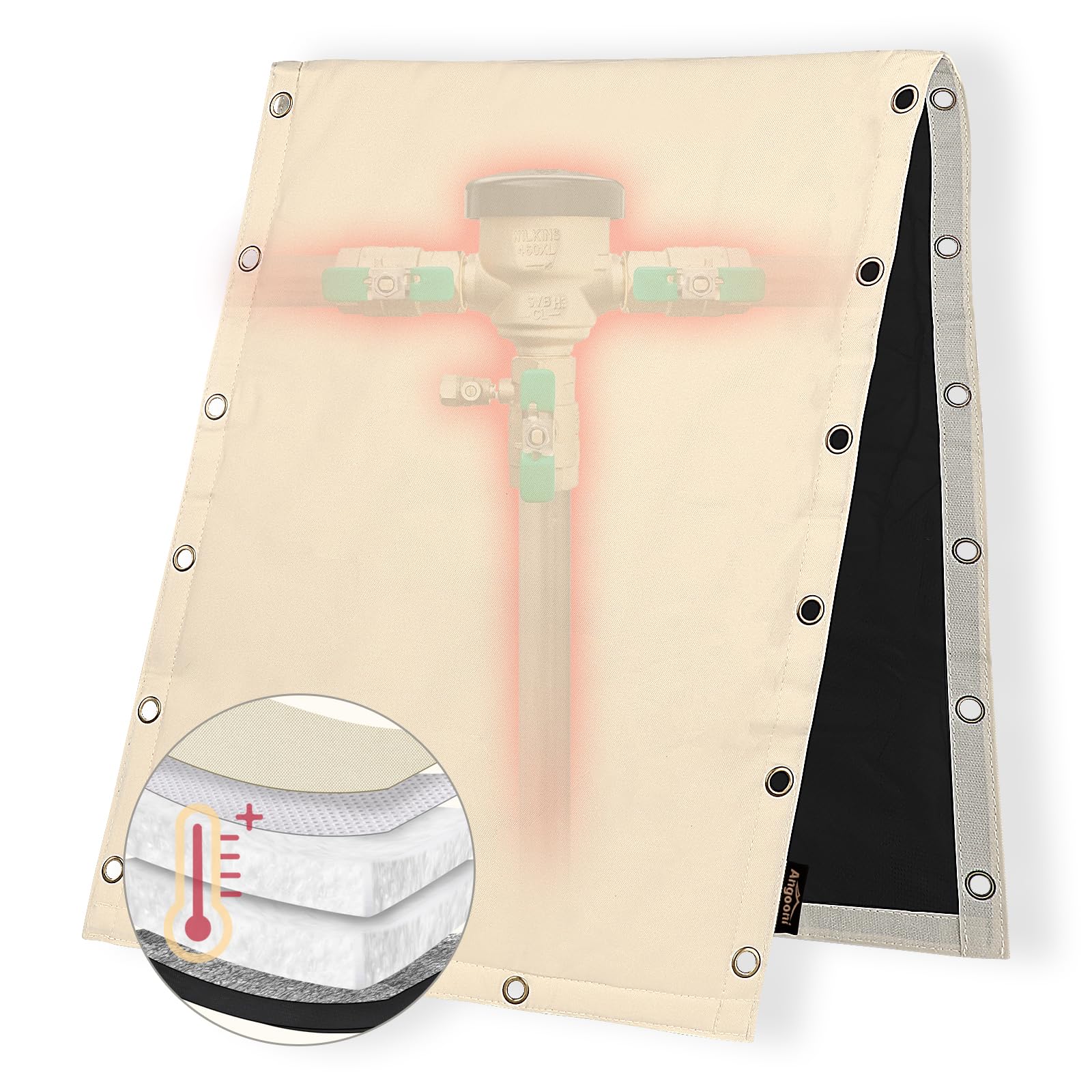 Amazon.com : Angooni Upgraded 14" W x 18" H Backflow Insulation Cover ...