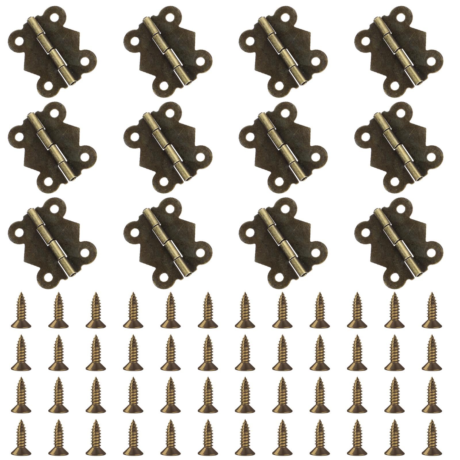 15 Pieces Mini Hinges for Crafts, Vintage Butterfly Door Hinges Metal ...