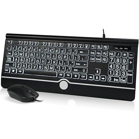 Amazon.com: Keys-U-See Wireless Large Print Keyboard and Wireless Mouse ...