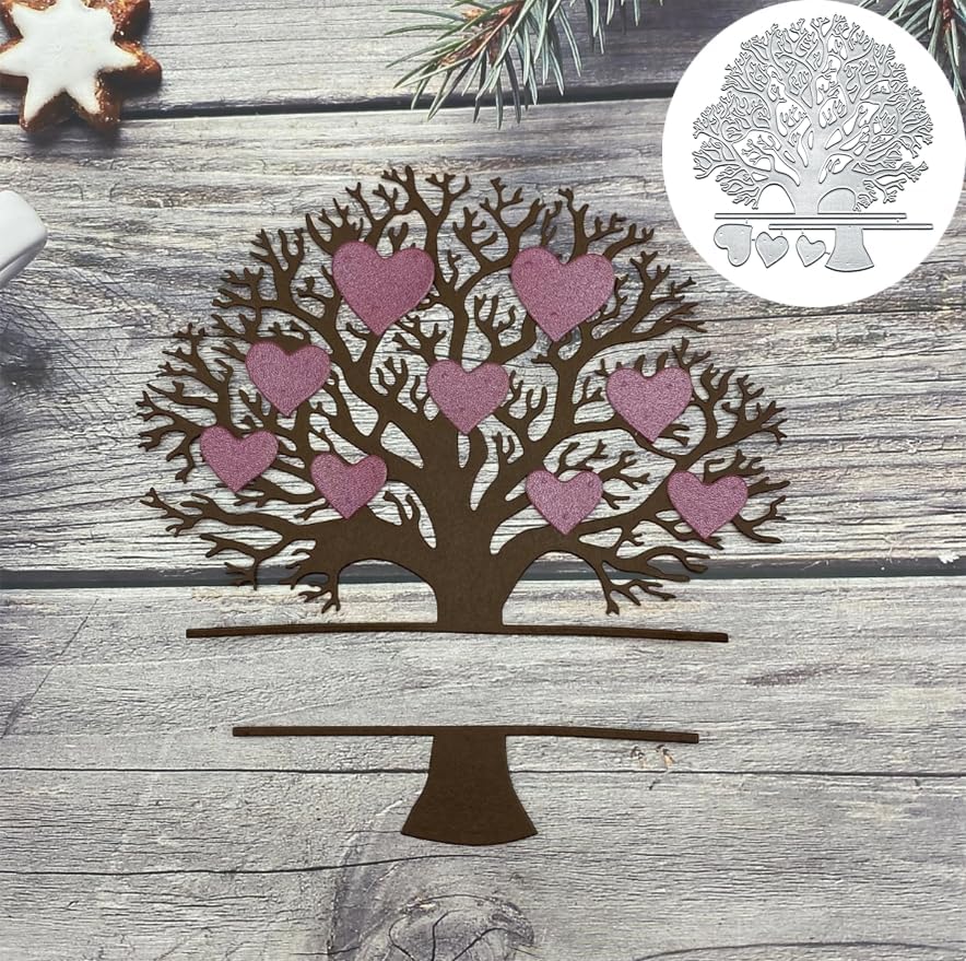 Amazon.com: Family Tree Metal Die Cuts Cutting Dies, Family Tree Frame ...