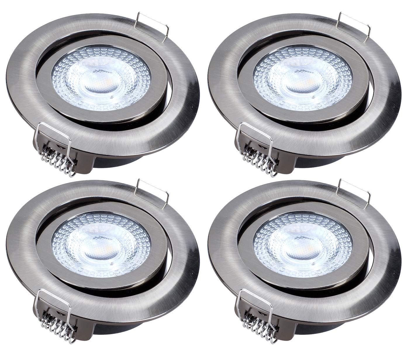 Buy greenandco Set of 4 recessed LED Ceiling downlights CRI 97+ 5W ...