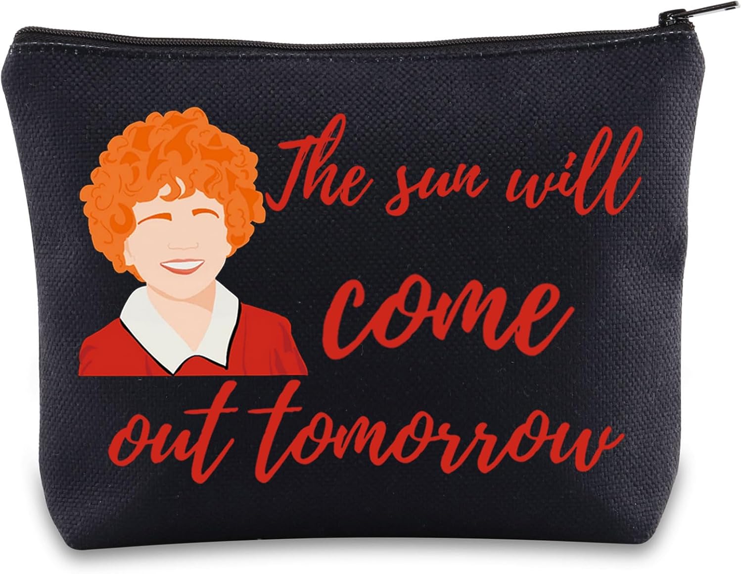 Amazon.com: BWWKTOP Annie The Musical Cosmetic Makeup Bag Annie Fans Gift The Sun Will Come Out ...