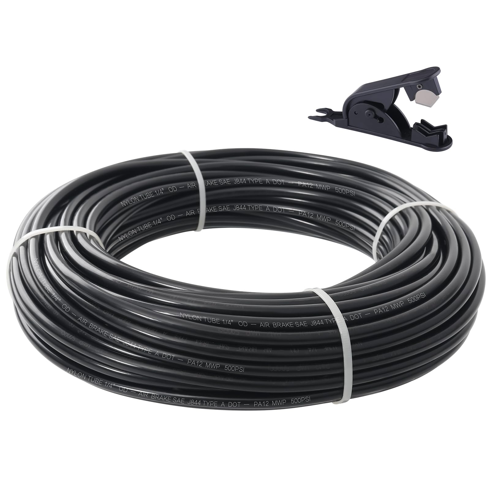 Snapklik.com : Boeray 100FT 1/4 DOT Air Line SAE J844 PA12 Nylon Air Hose