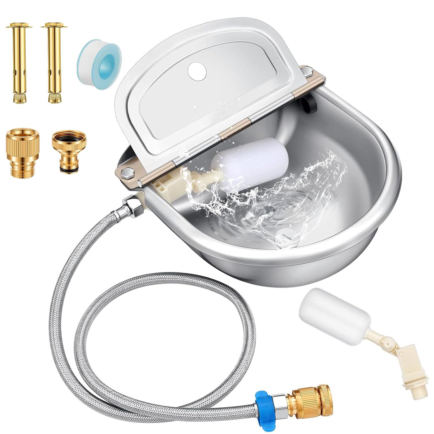 Upgrade Automatic Livestock Waterer Stainless Steel Cow Drinking Water ...