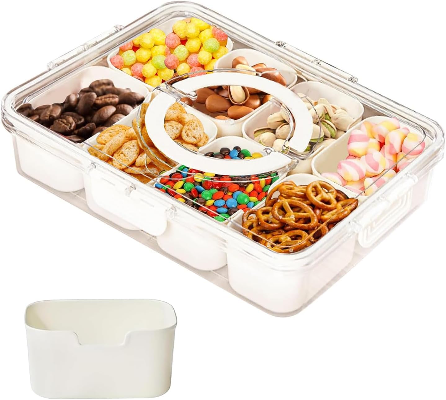 WALLFID 2Pcs Snack Box,Snack Storage Box with 36 Compartments,Snack ...
