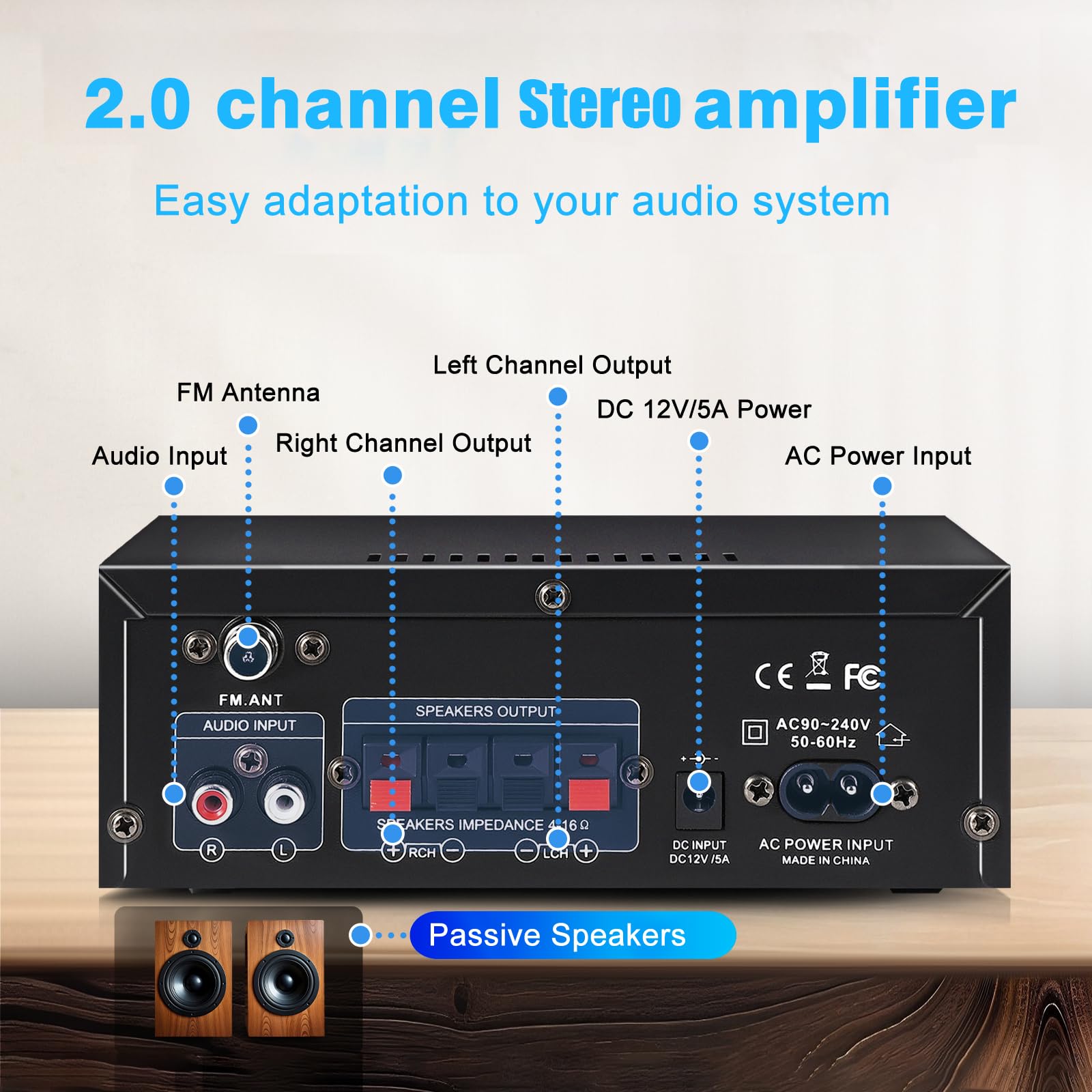 Snapklik.com : AK45 Stereo Amplifier Home Audio, Stereo Receivers 300W ...