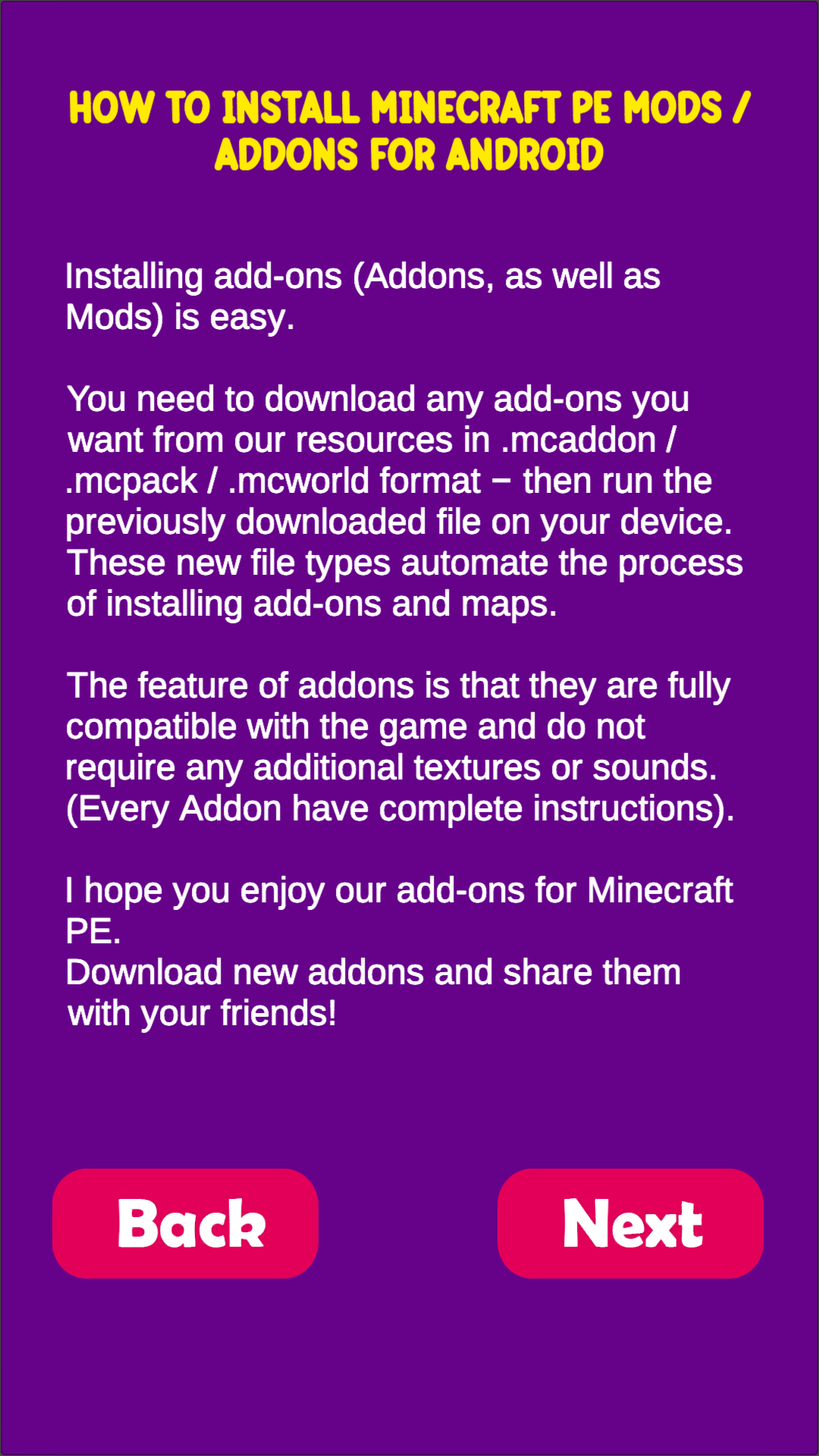 How To Install Addon For Minecraft Pe Minecraft Pe Builder Villager