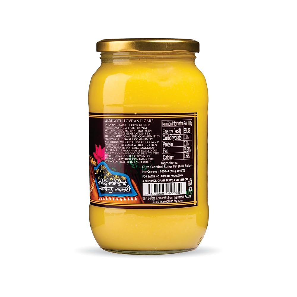 JIVIKA NATURALS Premium A2 Gir Cow Ghee 1Ltr|A2 Milk Philippines | Ubuy