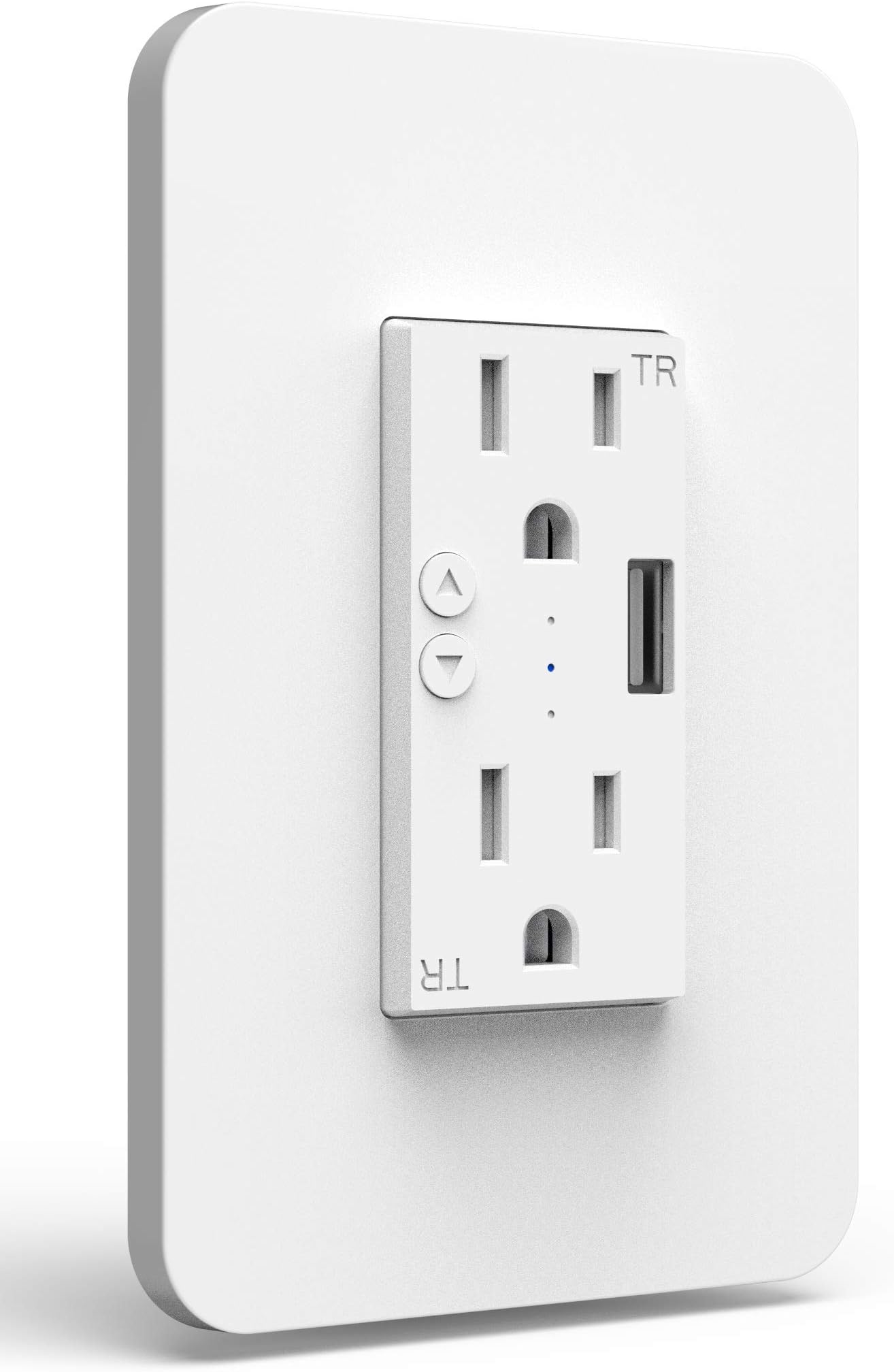 WiFi Dual Smart Outlet - 2X 15A with USB Fast Charge Independantly ...