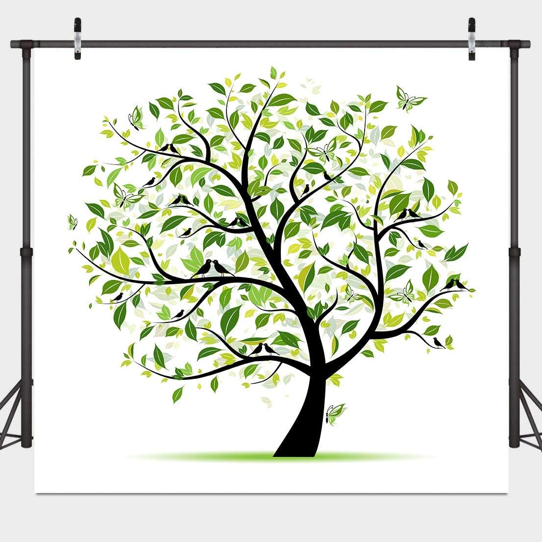 Amazon.com : SSCSTS 6x6ft Family Tree Photography Background Green Tree ...